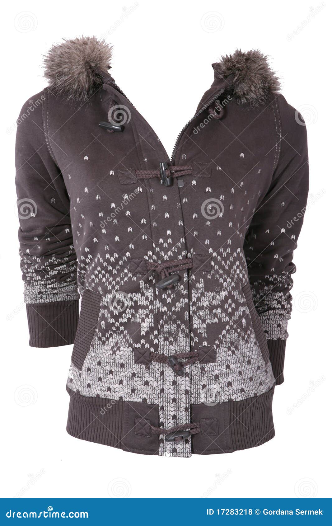 Female pullower with fur stock photo. Image of button - 17283218