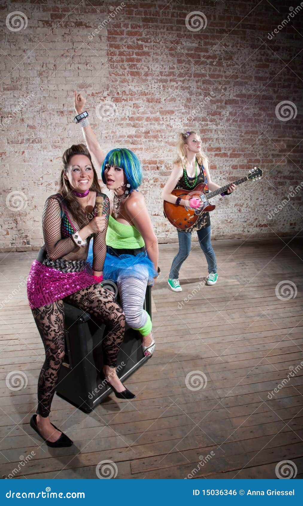 Female punk rock band stock photo. Image of musician - 15036346