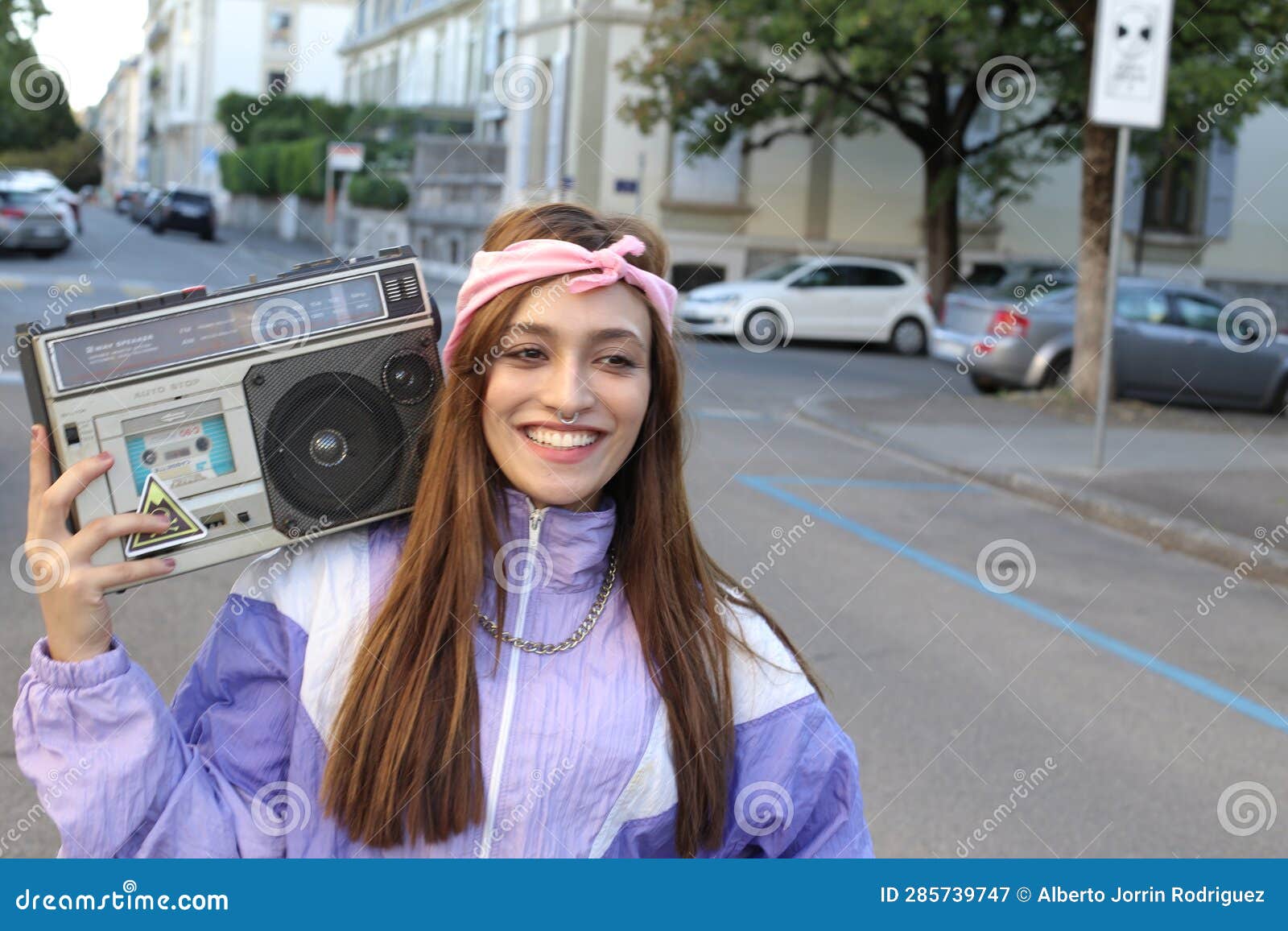 Female rapper in the city stock image. Image of blues - 285739747