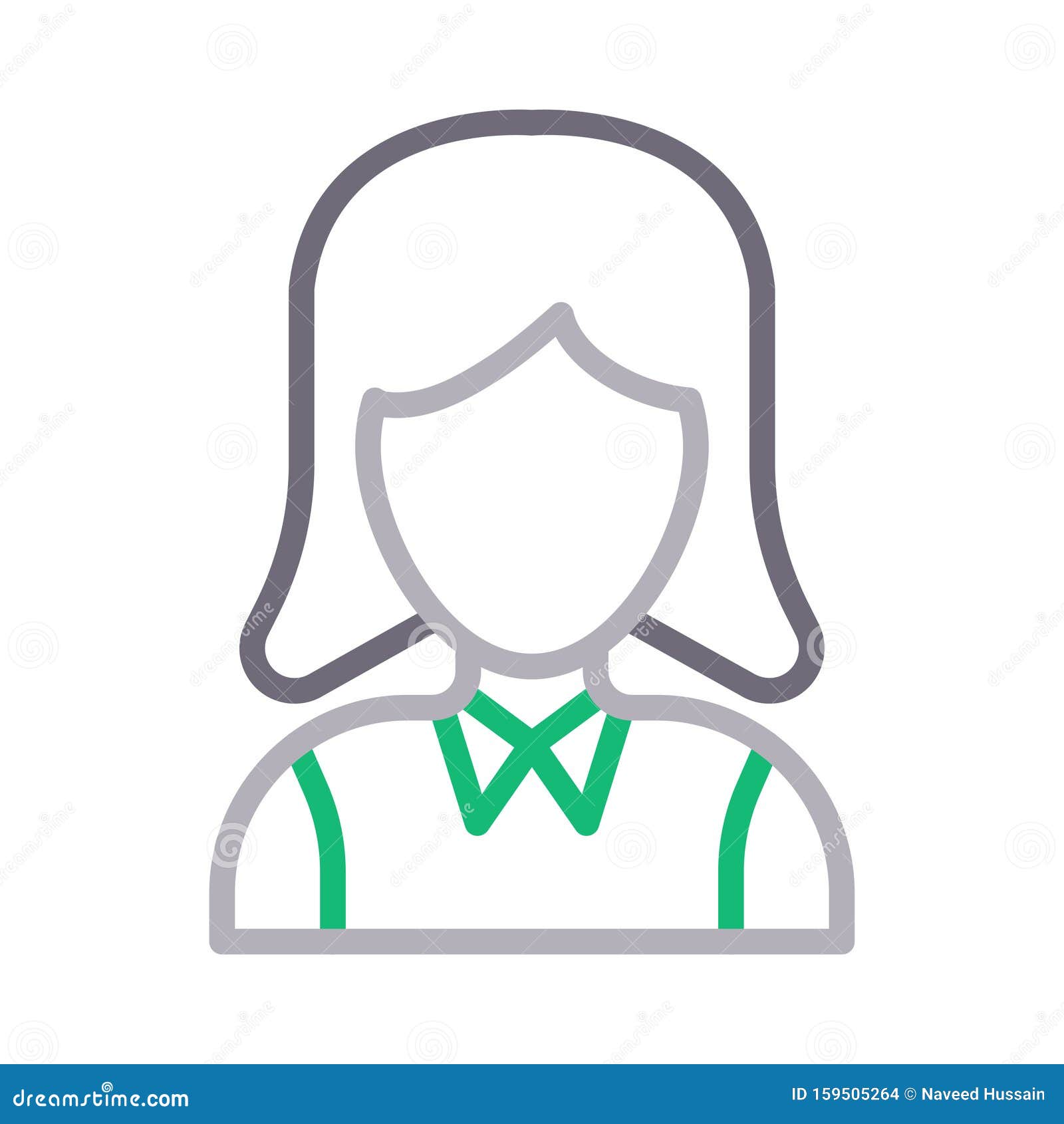 Female Reception Vector Color Line Icon Stock Vector - Illustration of ...