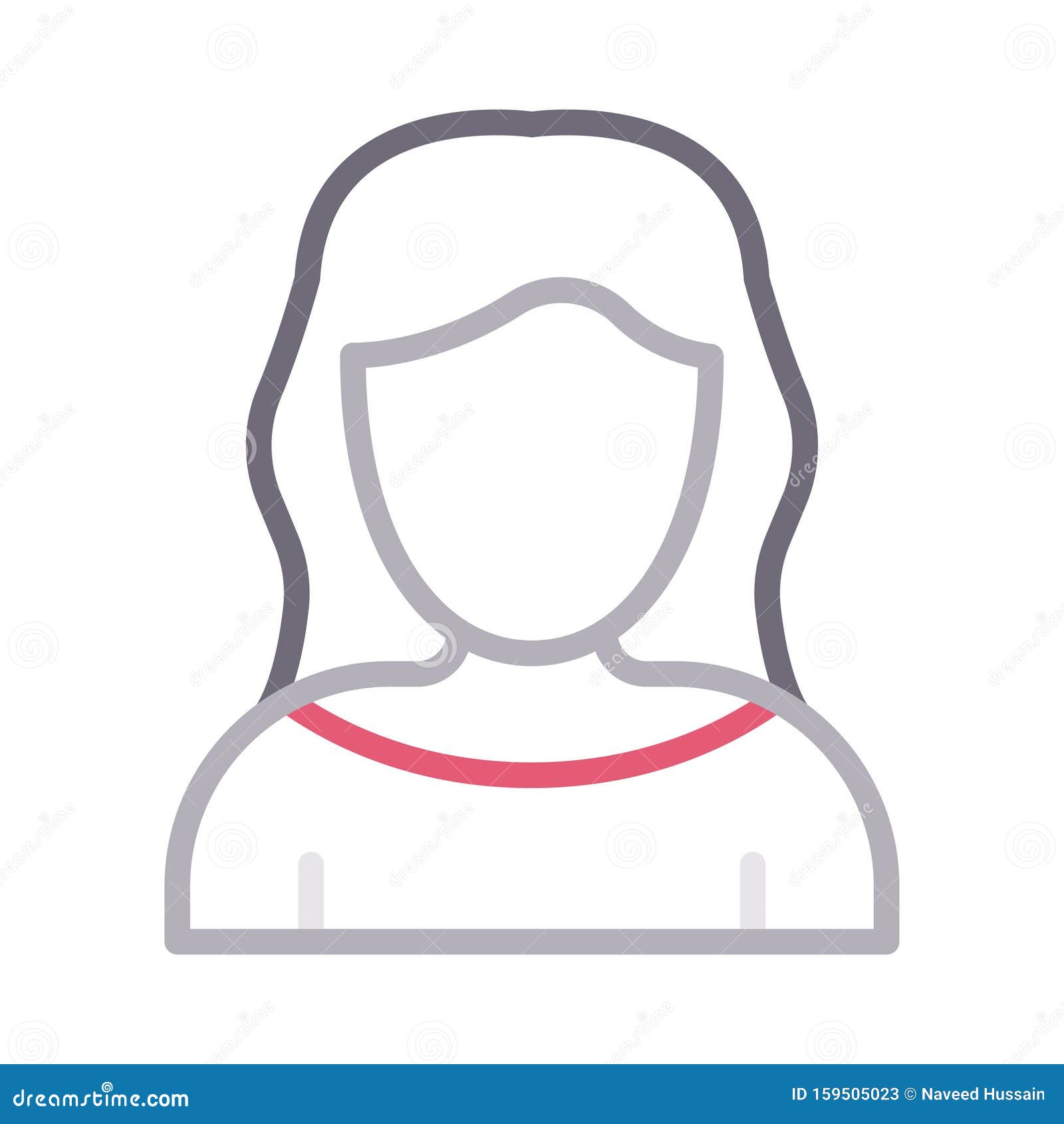 Female Reception Vector Color Line Icon Stock Illustration ...