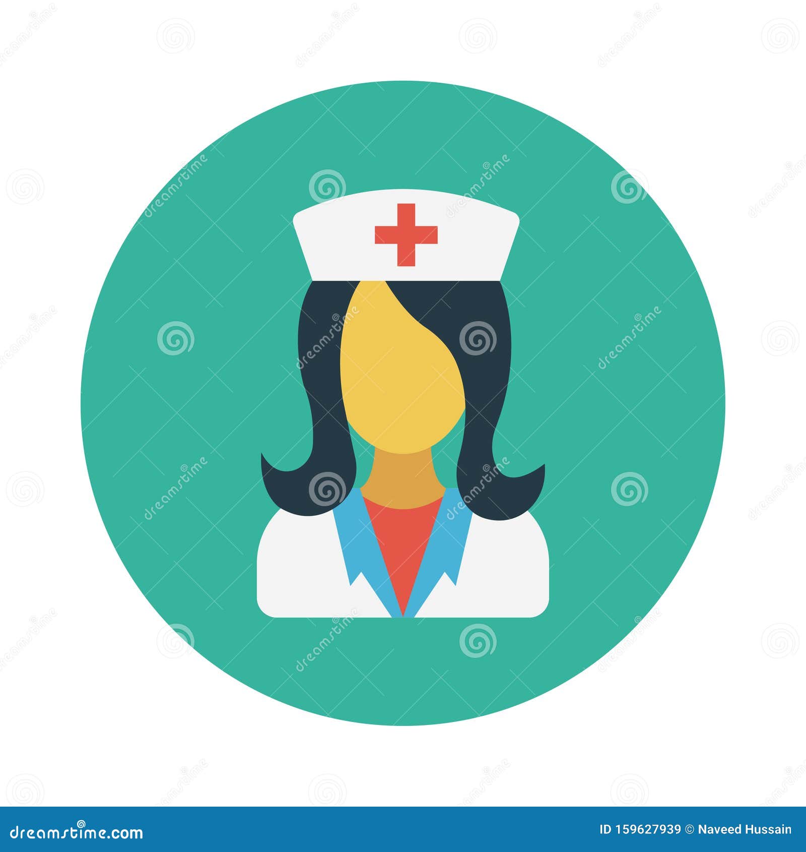 Female Reception Vector Flat Icon Stock Vector - Illustration of ...