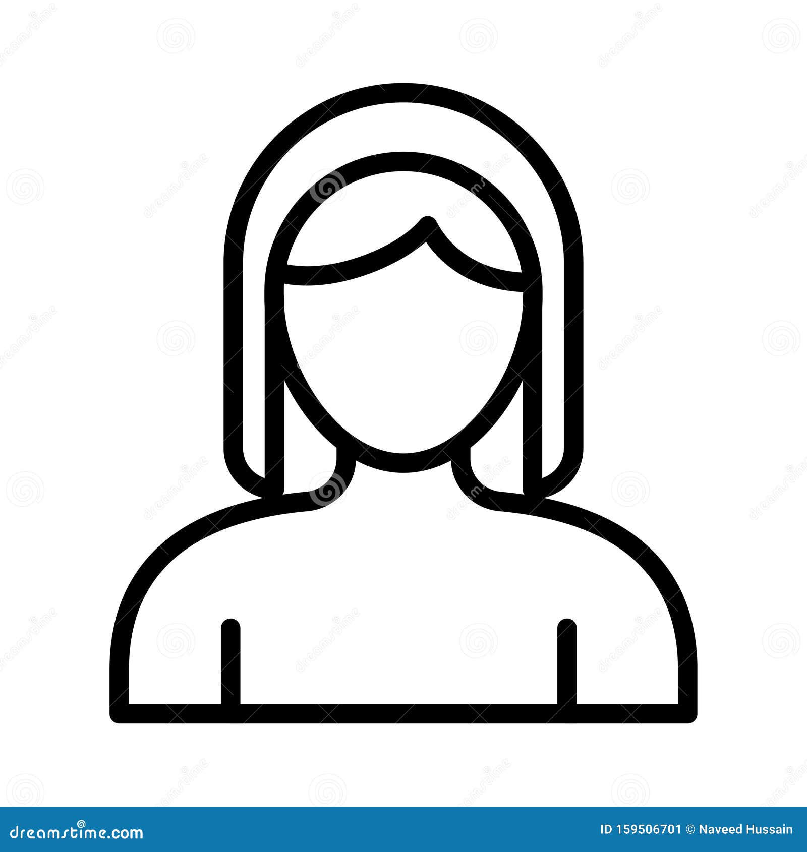 Female Reception Vector Thin Line Icon Stock Vector - Illustration of ...