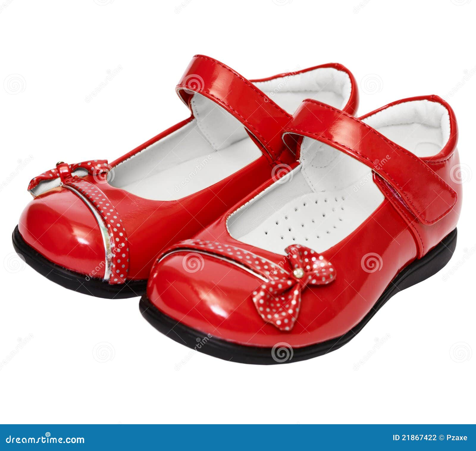 Female Red Shoes on White Background Stock Photo - Image of boots ...