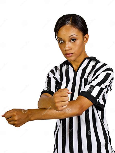 Female Referee stock image. Image of beautiful, foul - 27065477