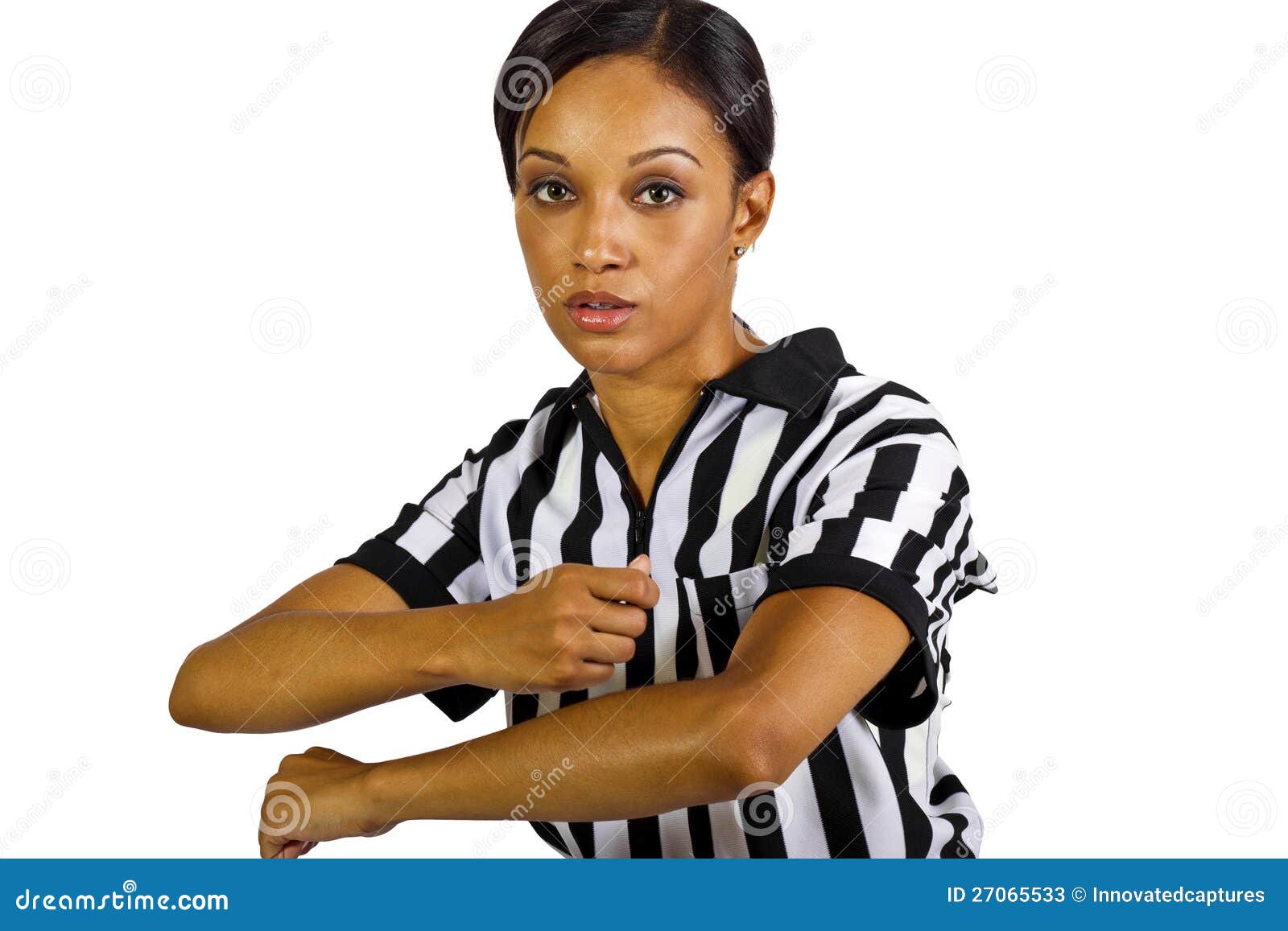 Female Referee stock image. Image of gesture, female - 27065533