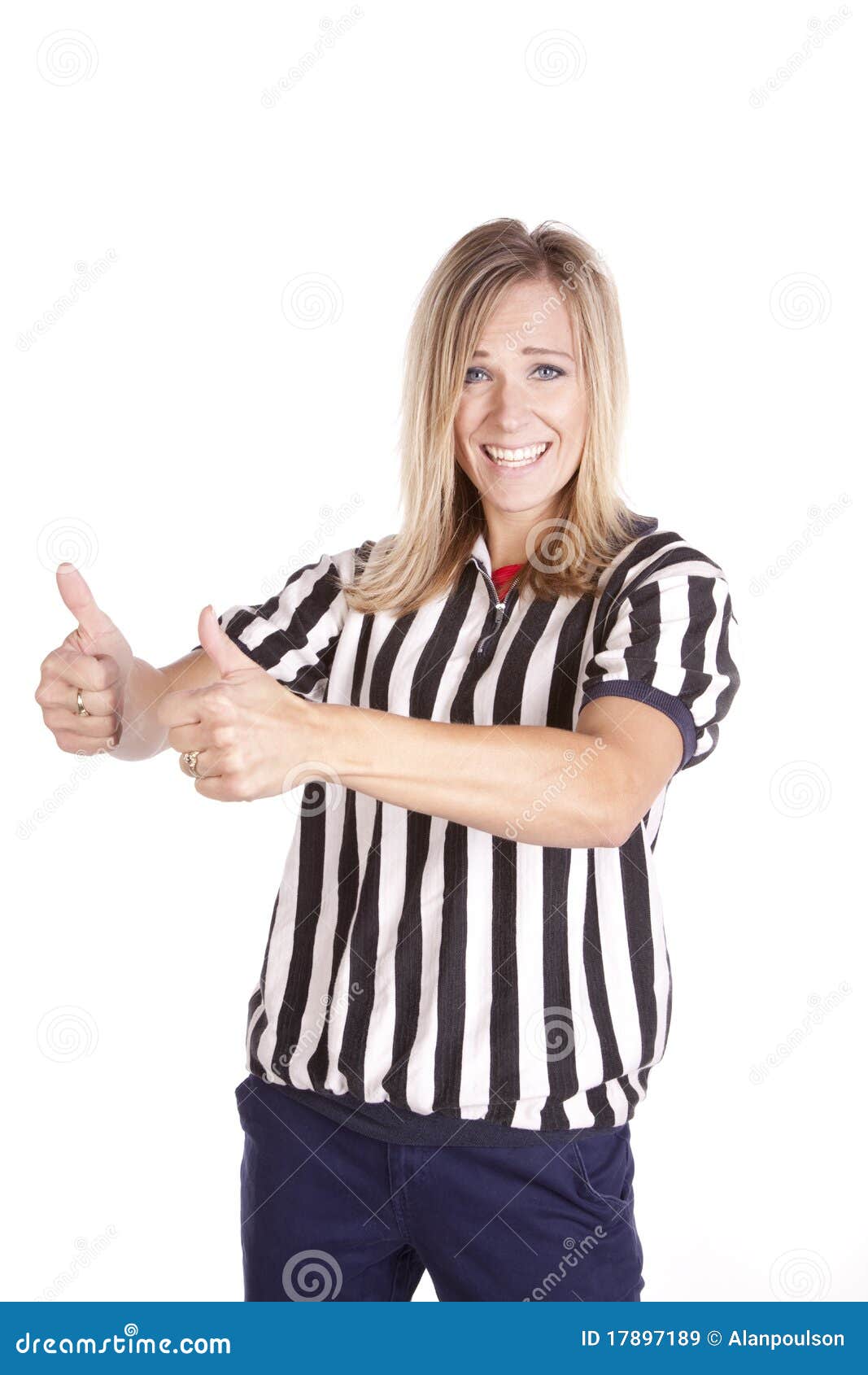 Female referee thumbs up stock image. Image of expression - 17897189