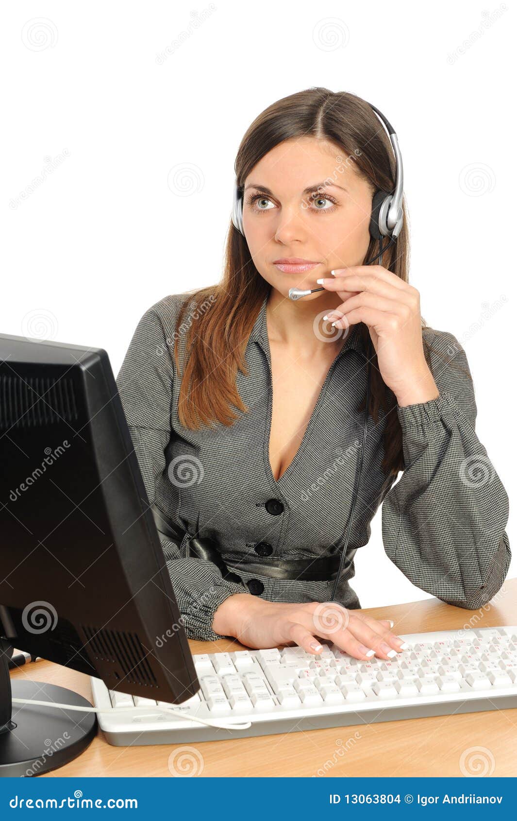 The Female Representative of Service of the Client Stock Photo - Image ...