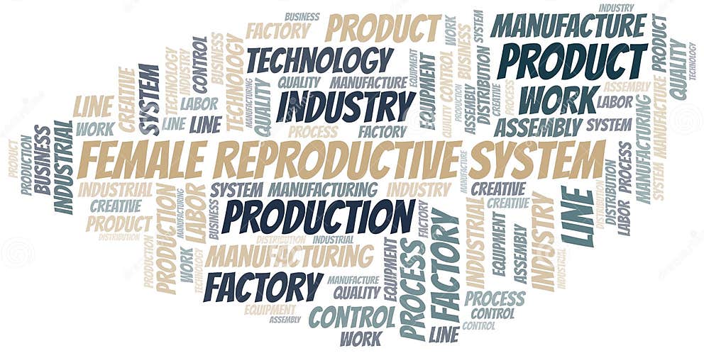 Female Reproductive System Word Cloud Create with Text only. Stock ...