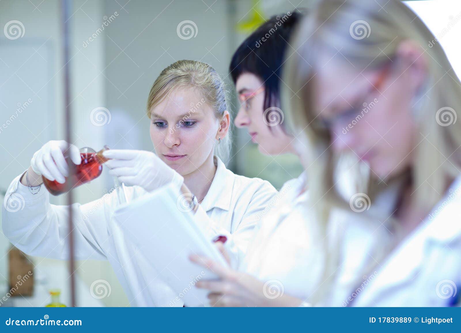 Female Researcher Carrying Out Research Stock Image - Image of analysis ...