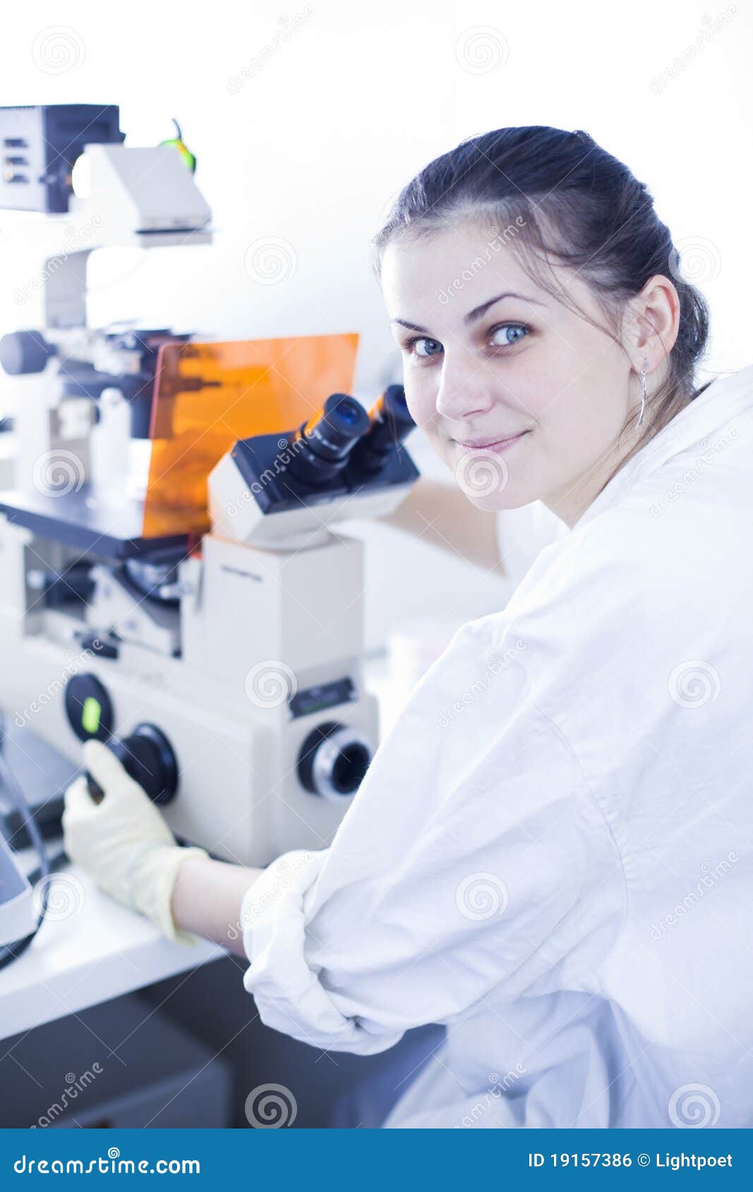 Female researcher in a lab stock photo. Image of microscope - 19157386 Female researcher in a lab stock photo. Image of microscope - 19157386