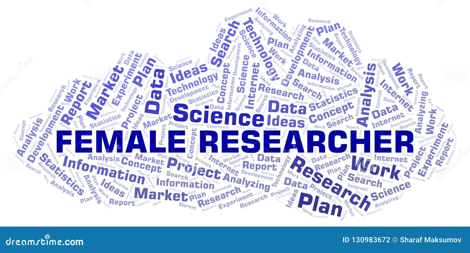 Female Researcher Word Cloud. Stock Illustration - Illustration of ...