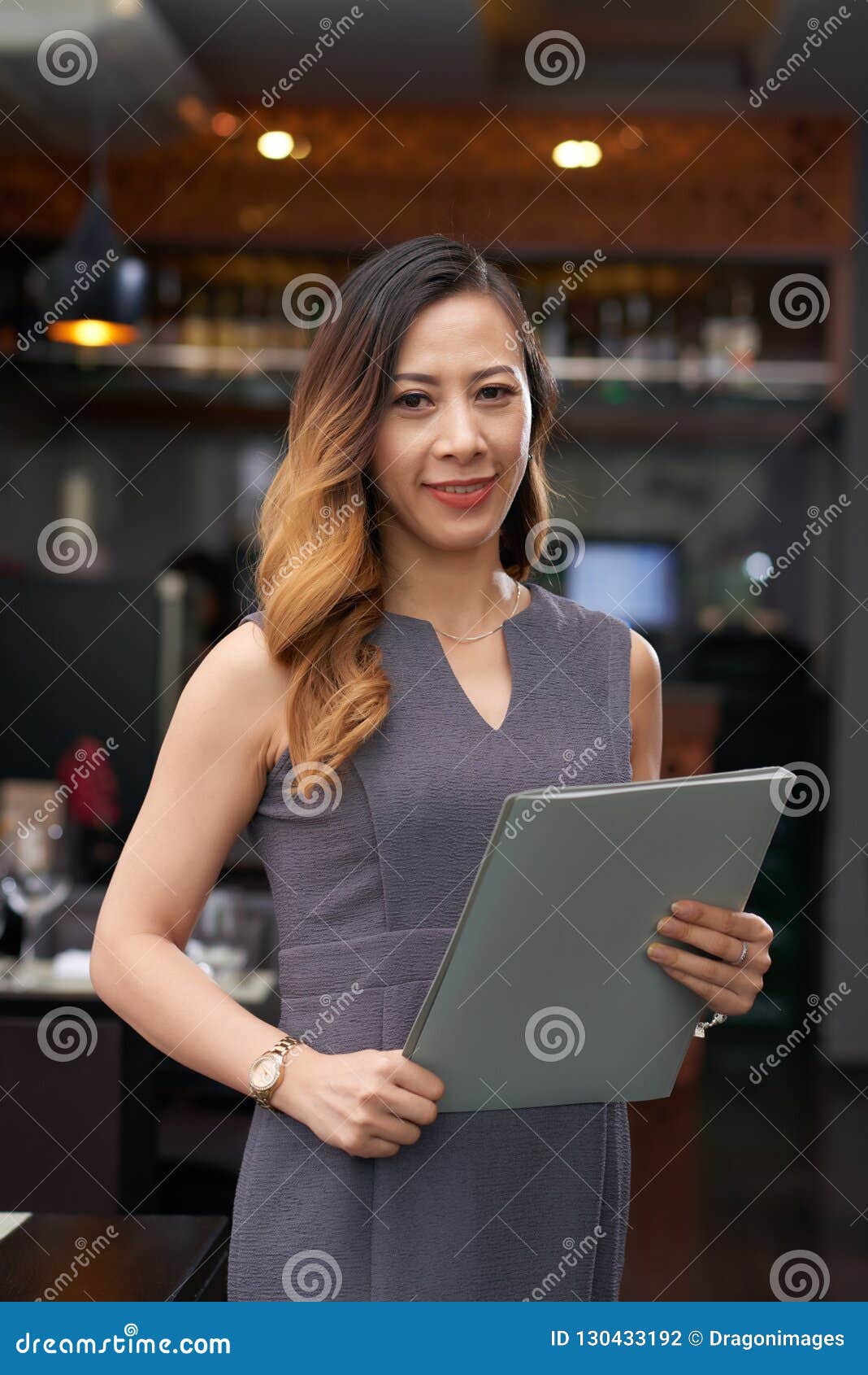 Female restaurant owner stock photo. Image of owner - 130433192