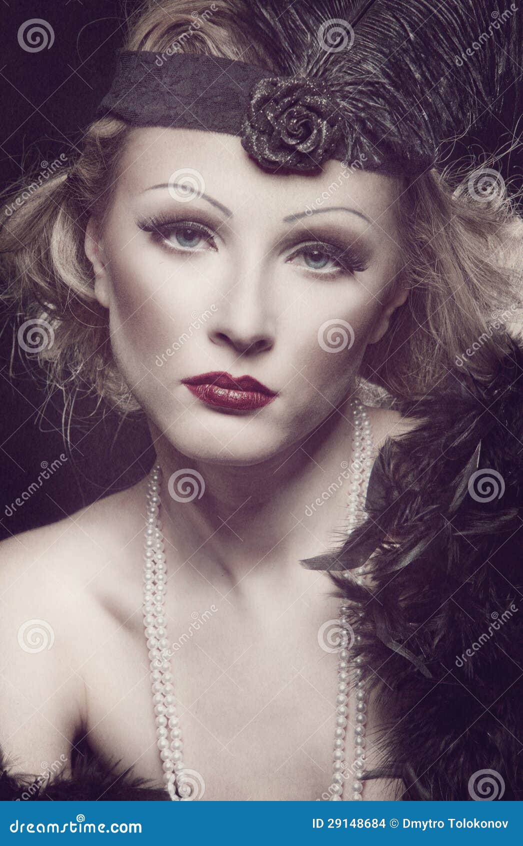 Female Retro Revival Portrait. Stock Photo - Image of lady, people ...