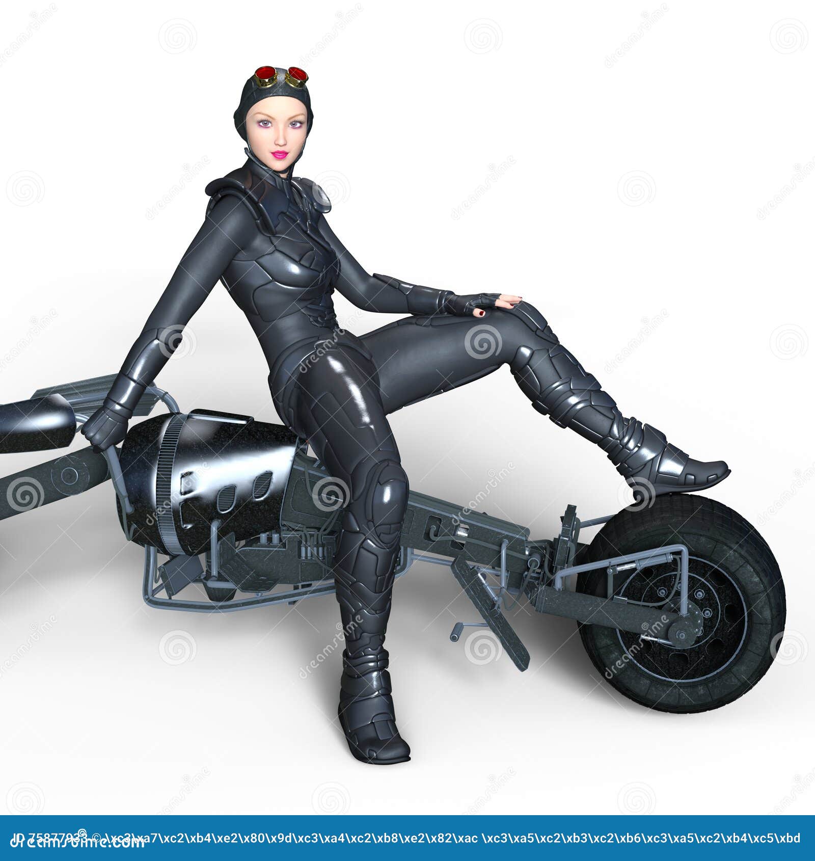 Female rider stock illustration. Illustration of goggles - 75877933