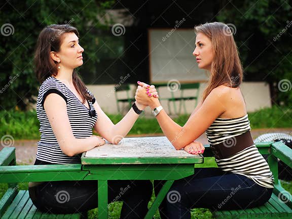 Female rivalry stock photo. Image of wrestling, caucasian - 10673736