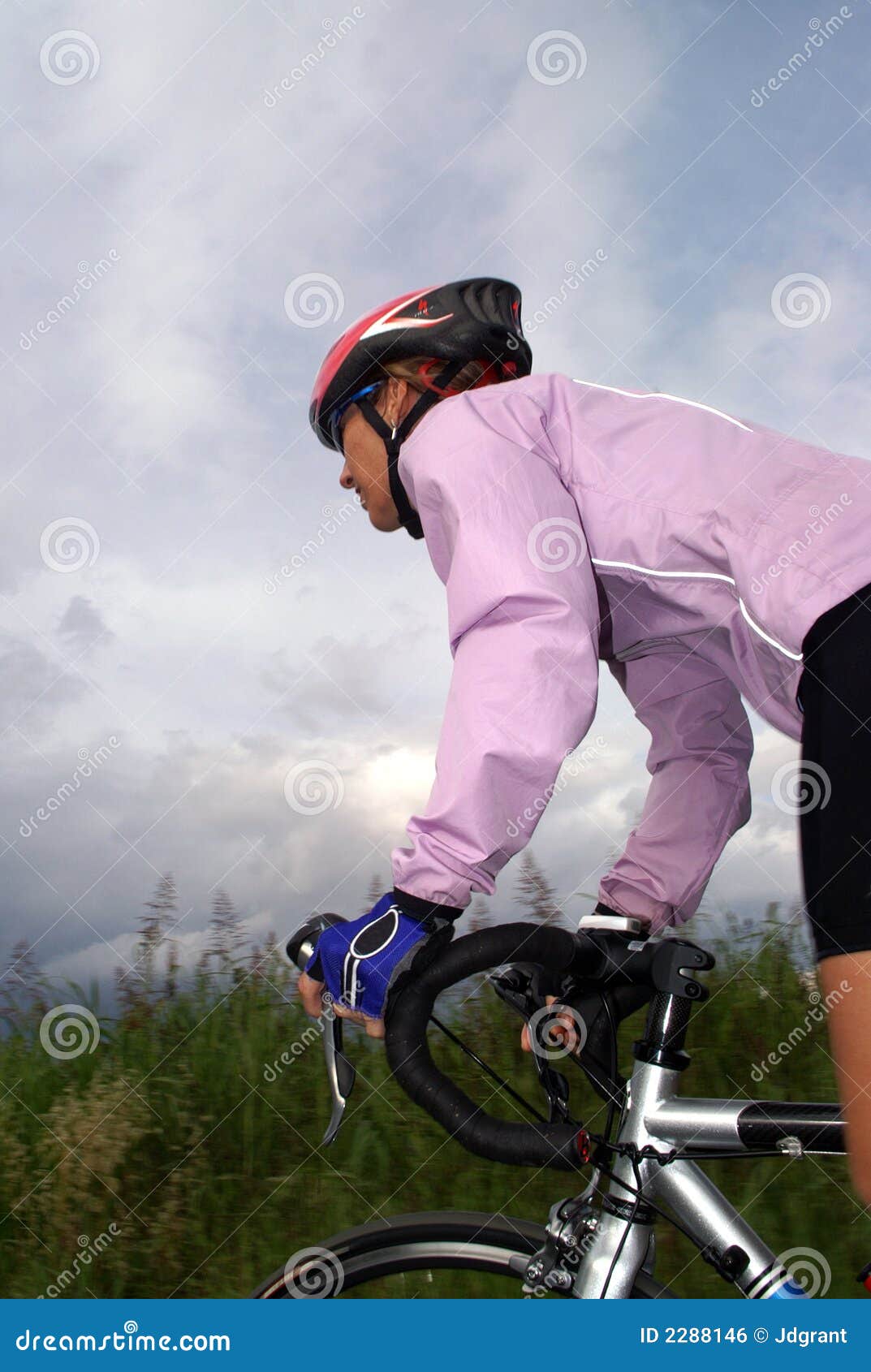 Female Road Cyclist stock photo. Image of bicycle, athletic - 2288146