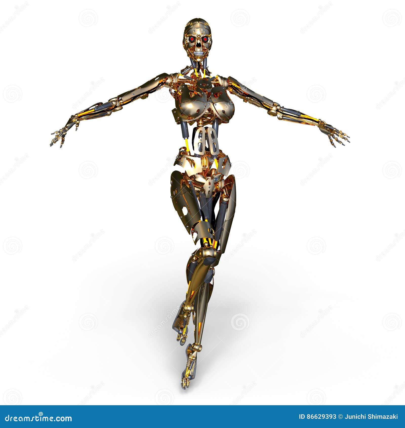 Female robot stock illustration. Illustration of robotics - 86629393