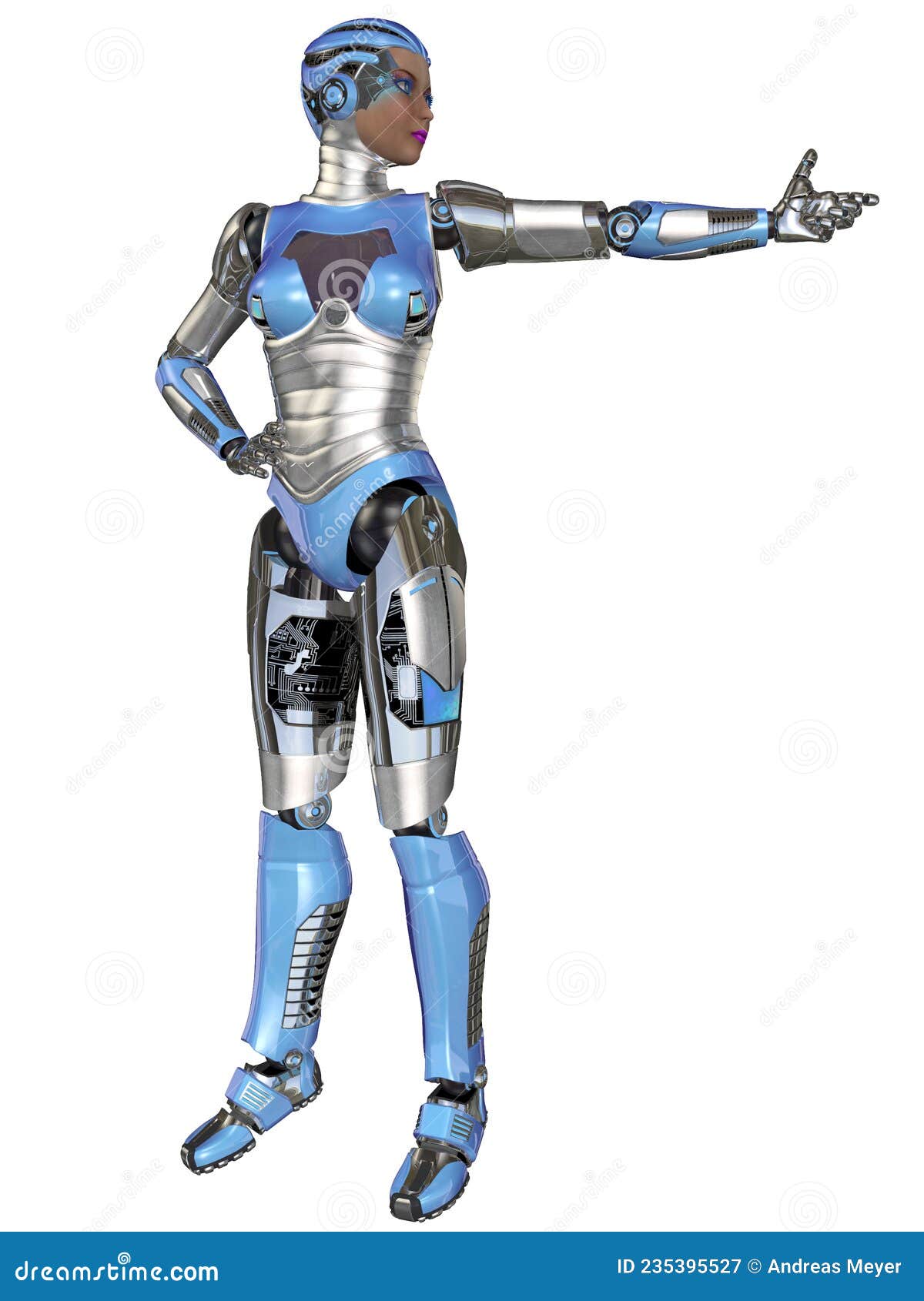 Female robot stock illustration. Illustration of guardian - 235395527