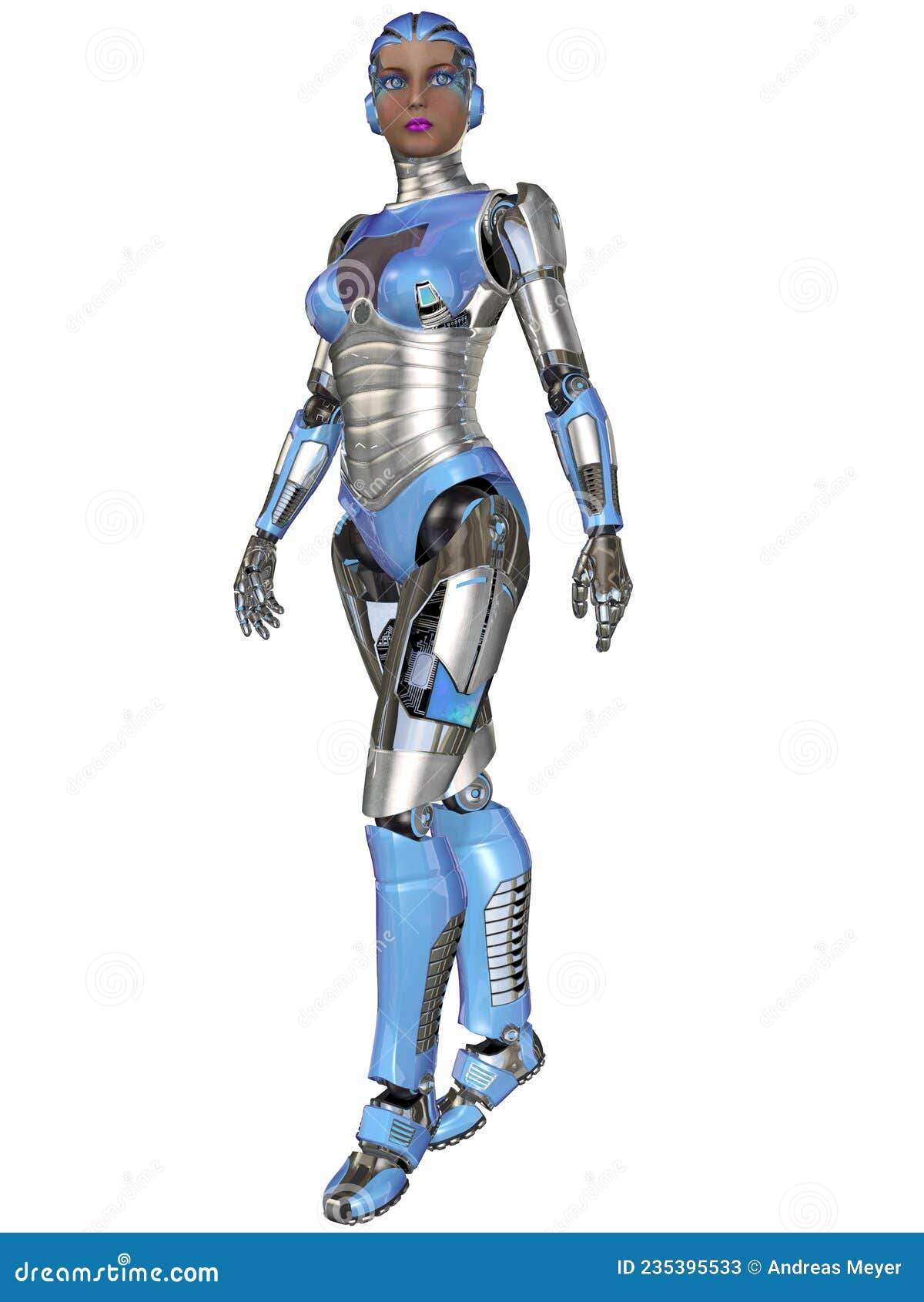 Female robot stock illustration. Illustration of girl - 235395533