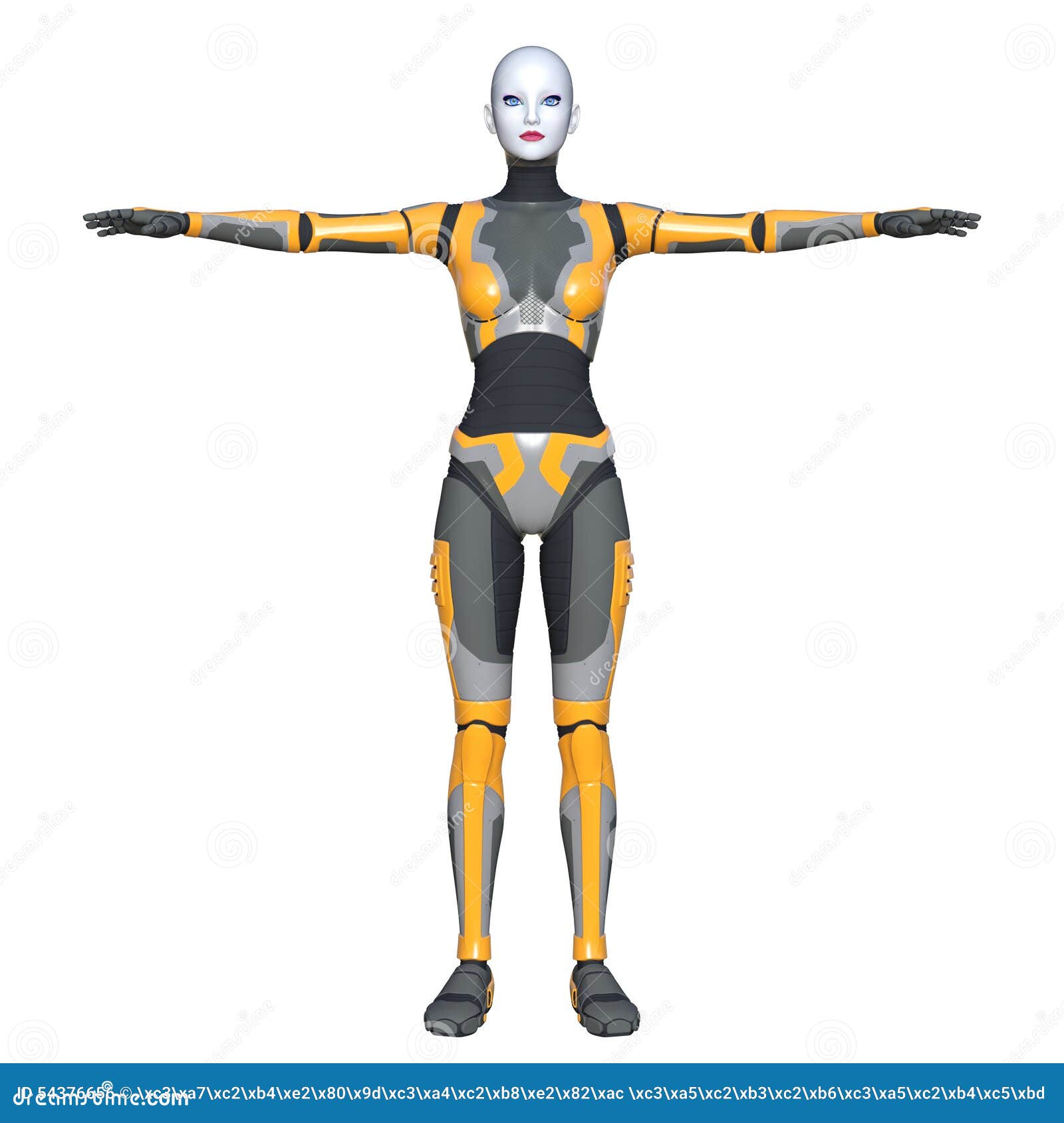 Female robot stock illustration. Illustration of background - 54376656