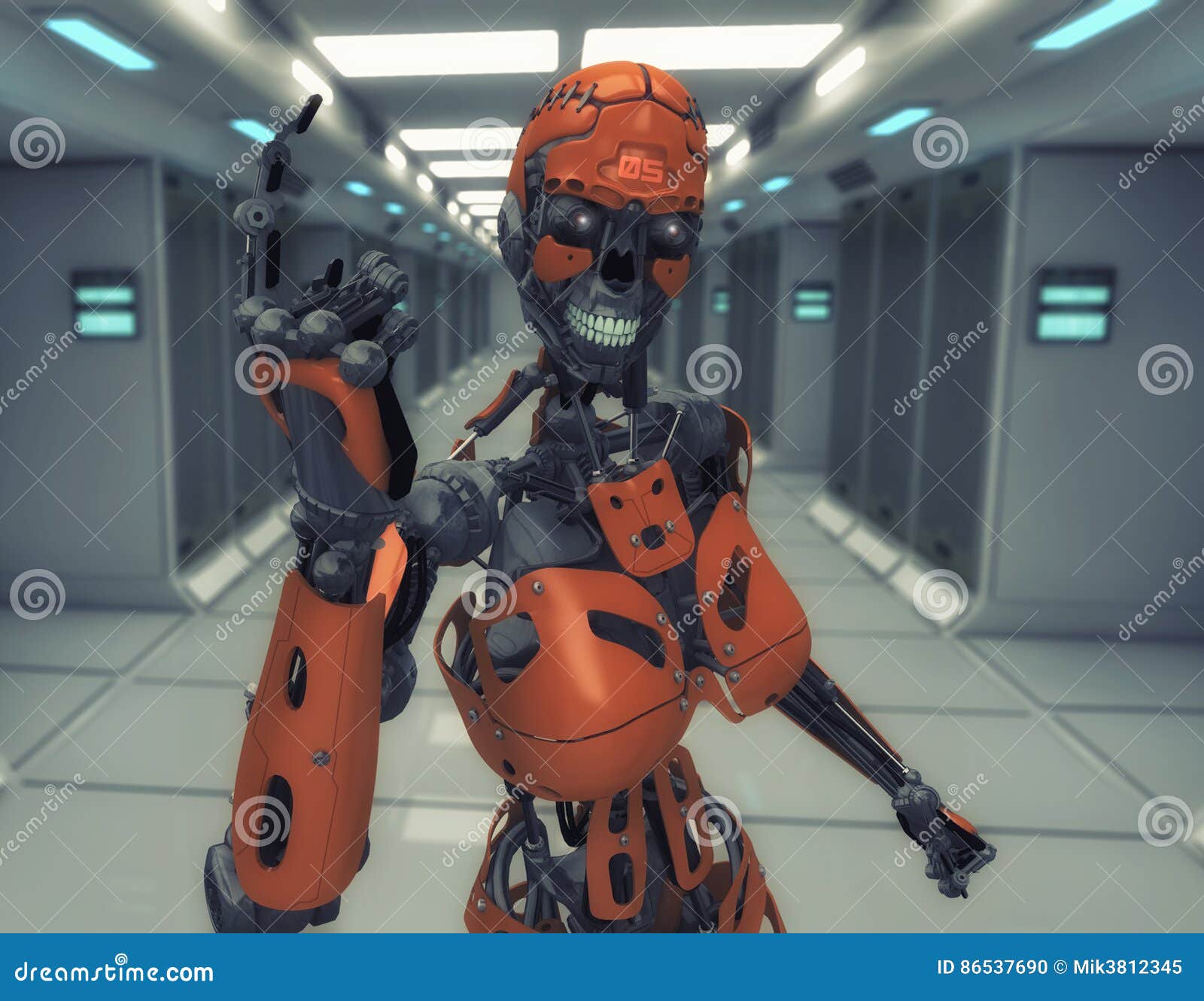 Female robot number one stock illustration. Illustration of head - 86537690