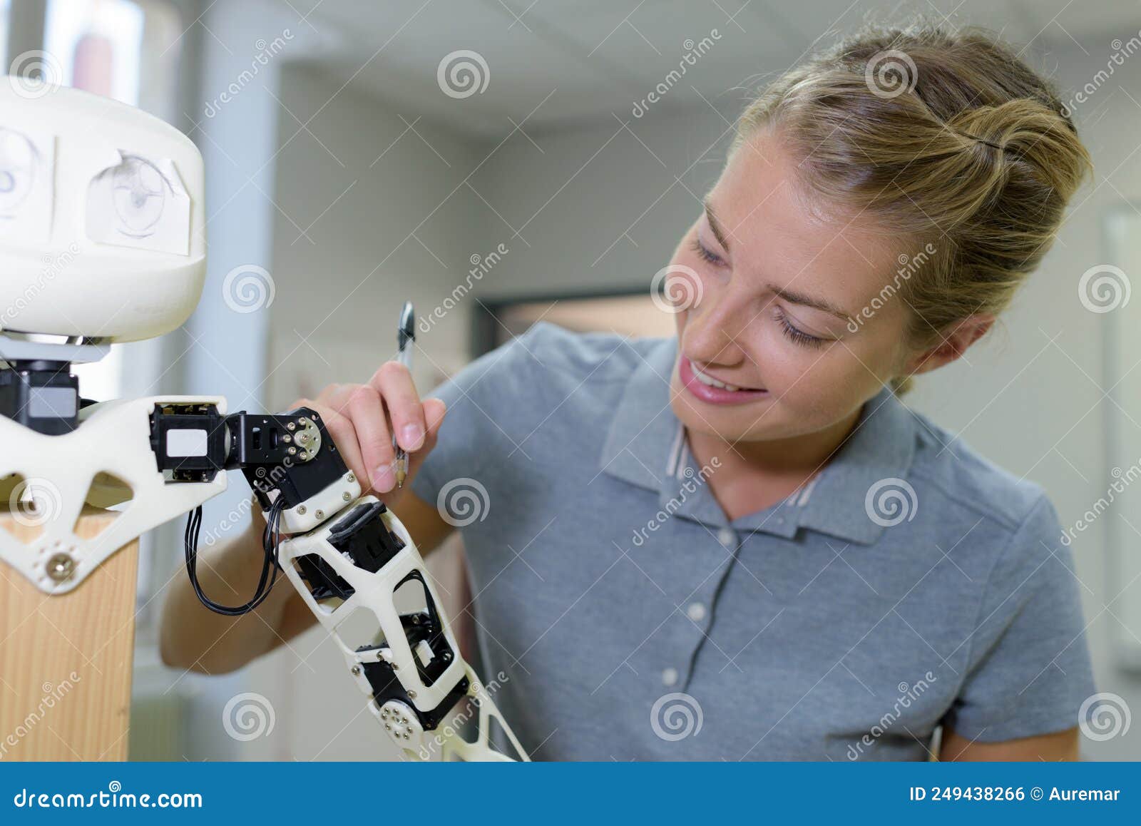 Female Robotics Engineer at Work Stock Photo - Image of robotic ...