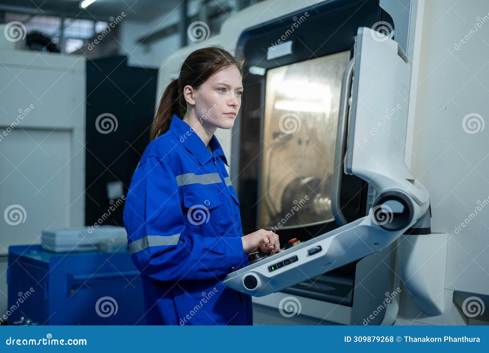 Female Robotics Engineers Using Controller To Remotely Operate ...