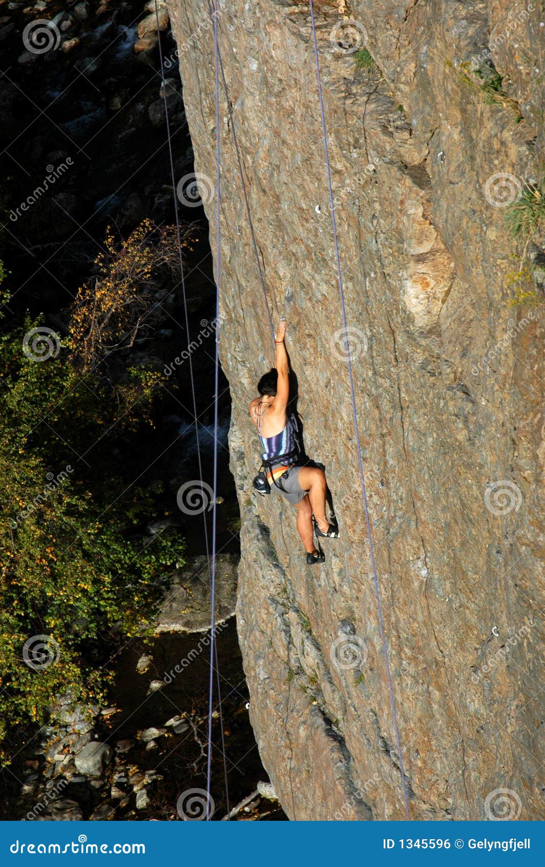 Female rock climber stock photo. Image of lifestyle, climb - 1345596
