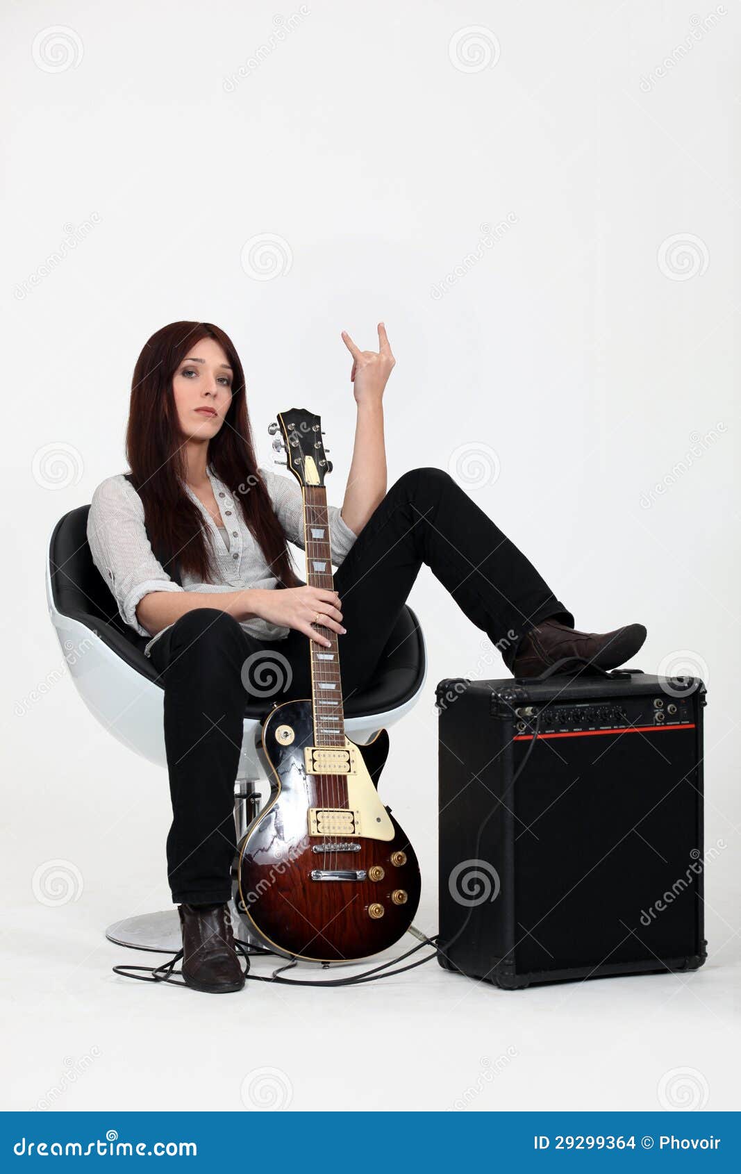 Female rocker stock photo. Image of garment, roll, lady - 29299364
