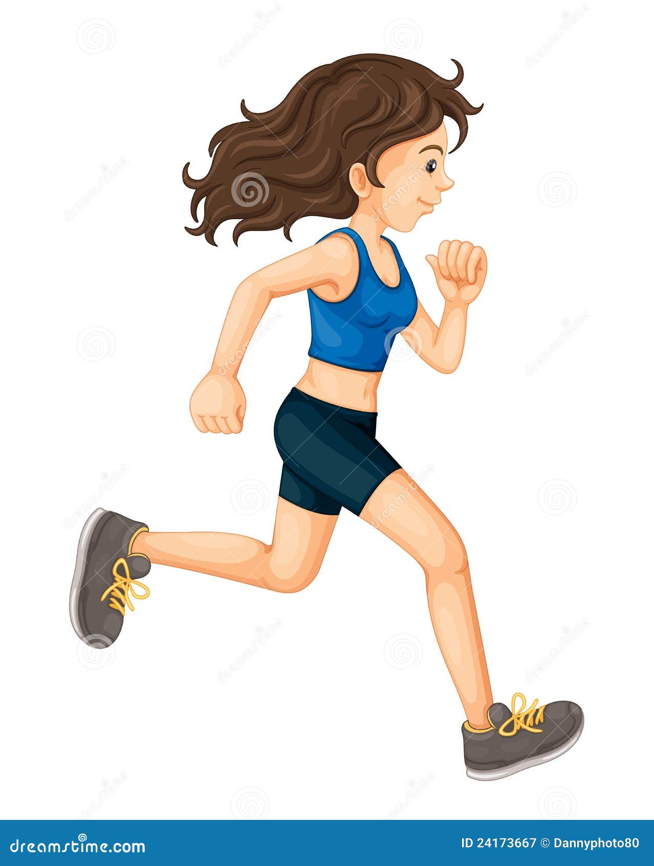 Female runner stock vector. Illustration of sport, training - 24173667