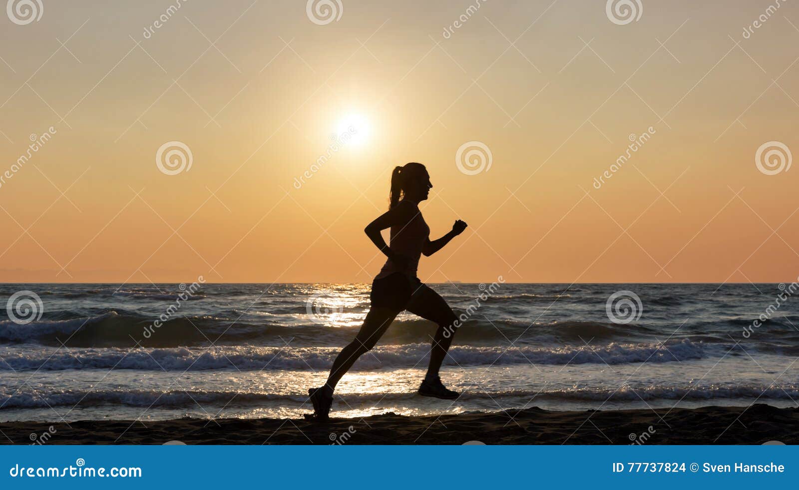 Female runner on beach stock photo. Image of health, nature - 77737824