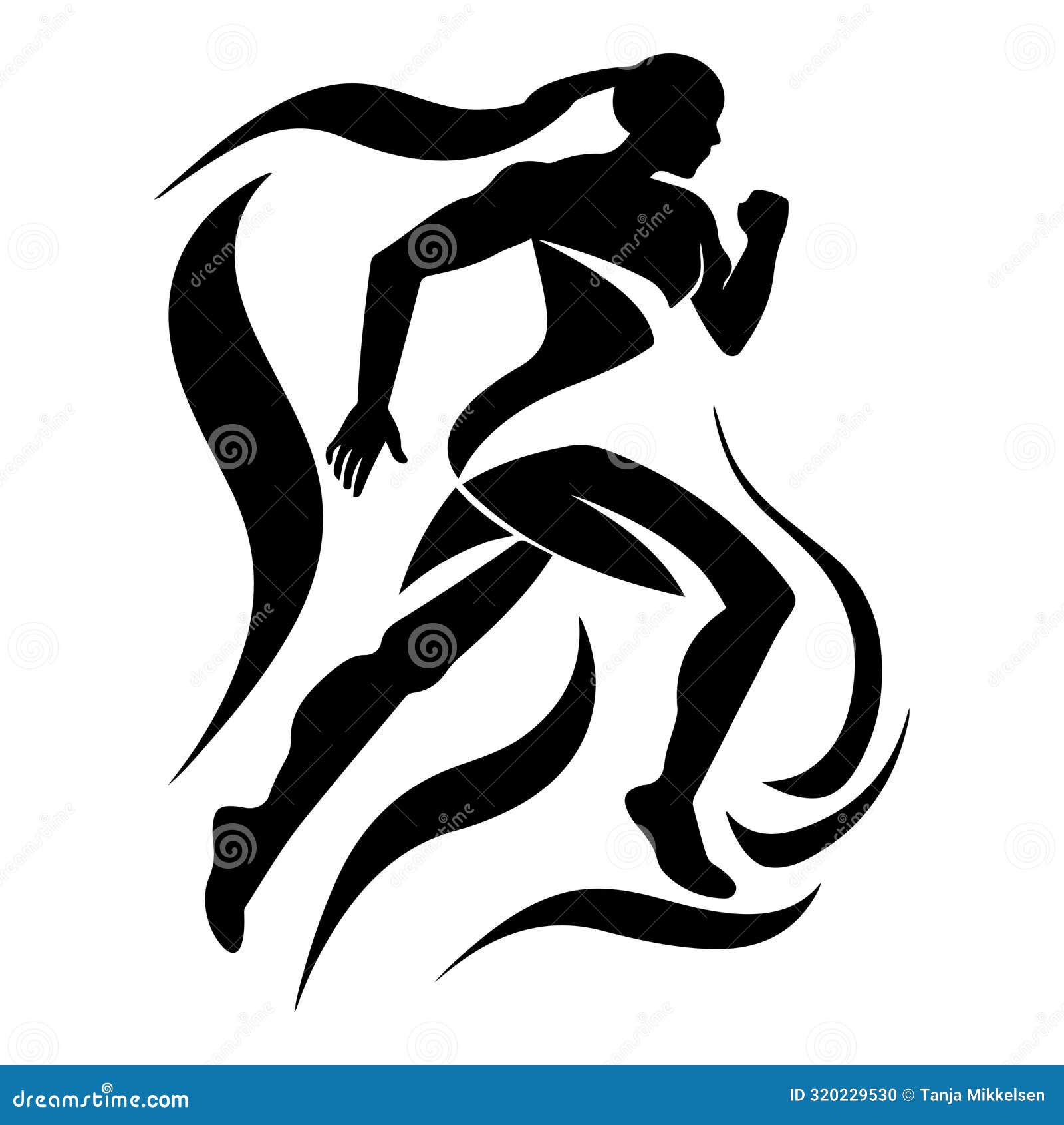 3d Female Runner Isolated On Pink Background. Marathon Athlete. Cherry ...