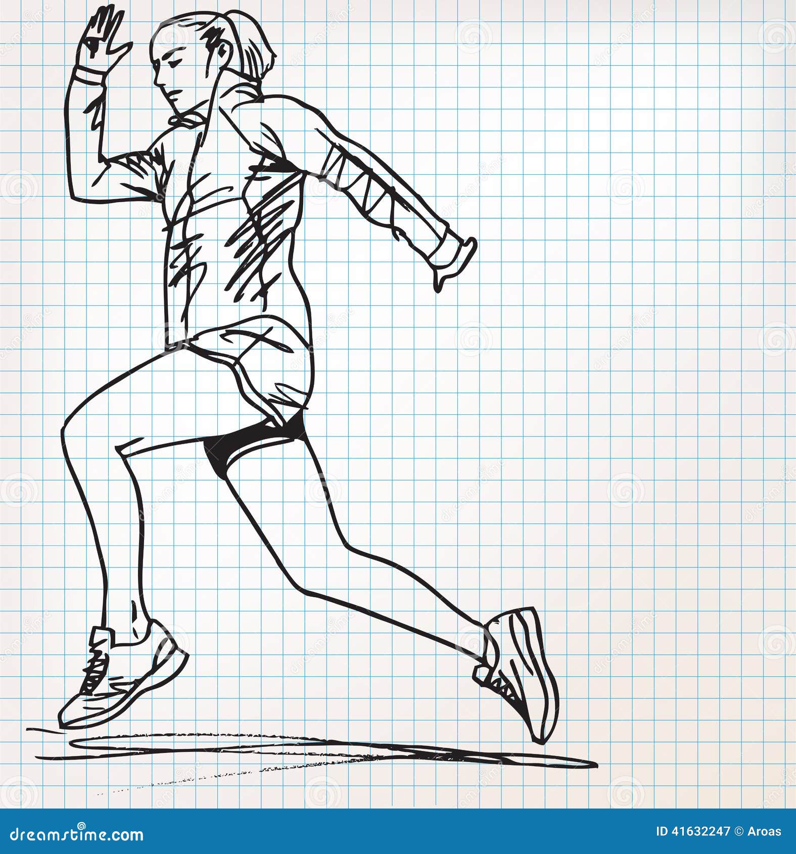 Female Runner Sketch Illustration Stock Vector - Illustration of adobe ...