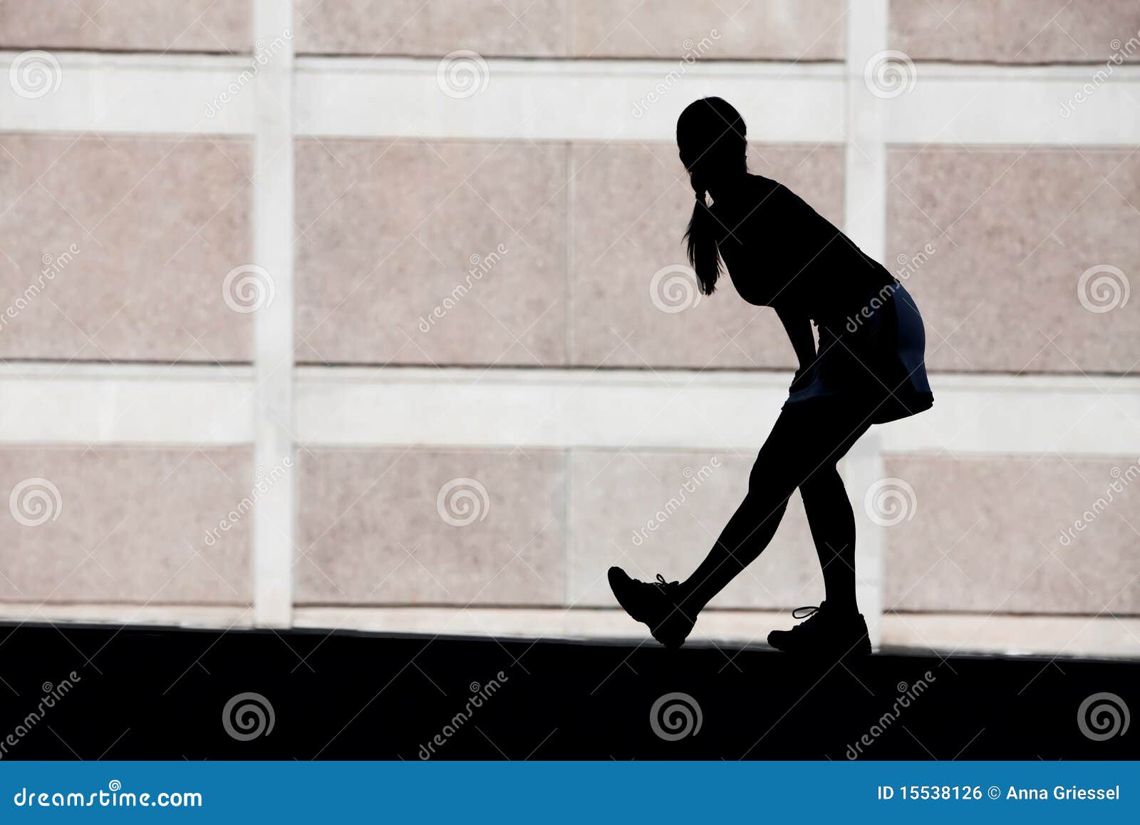 Female Runner Stretches in the Morning. Stock Photo - Image of running ...