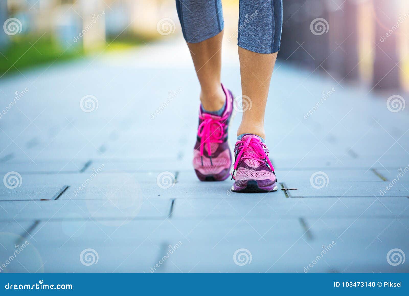 Female Running Feet Close-up Stock Photo - Image of athlete, closeup ...