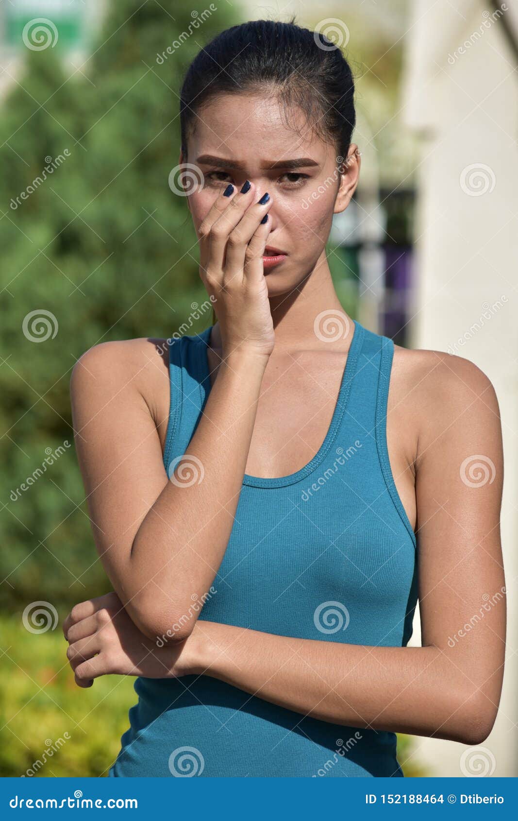 A Female and Sadness stock photo. Image of depression - 152188464