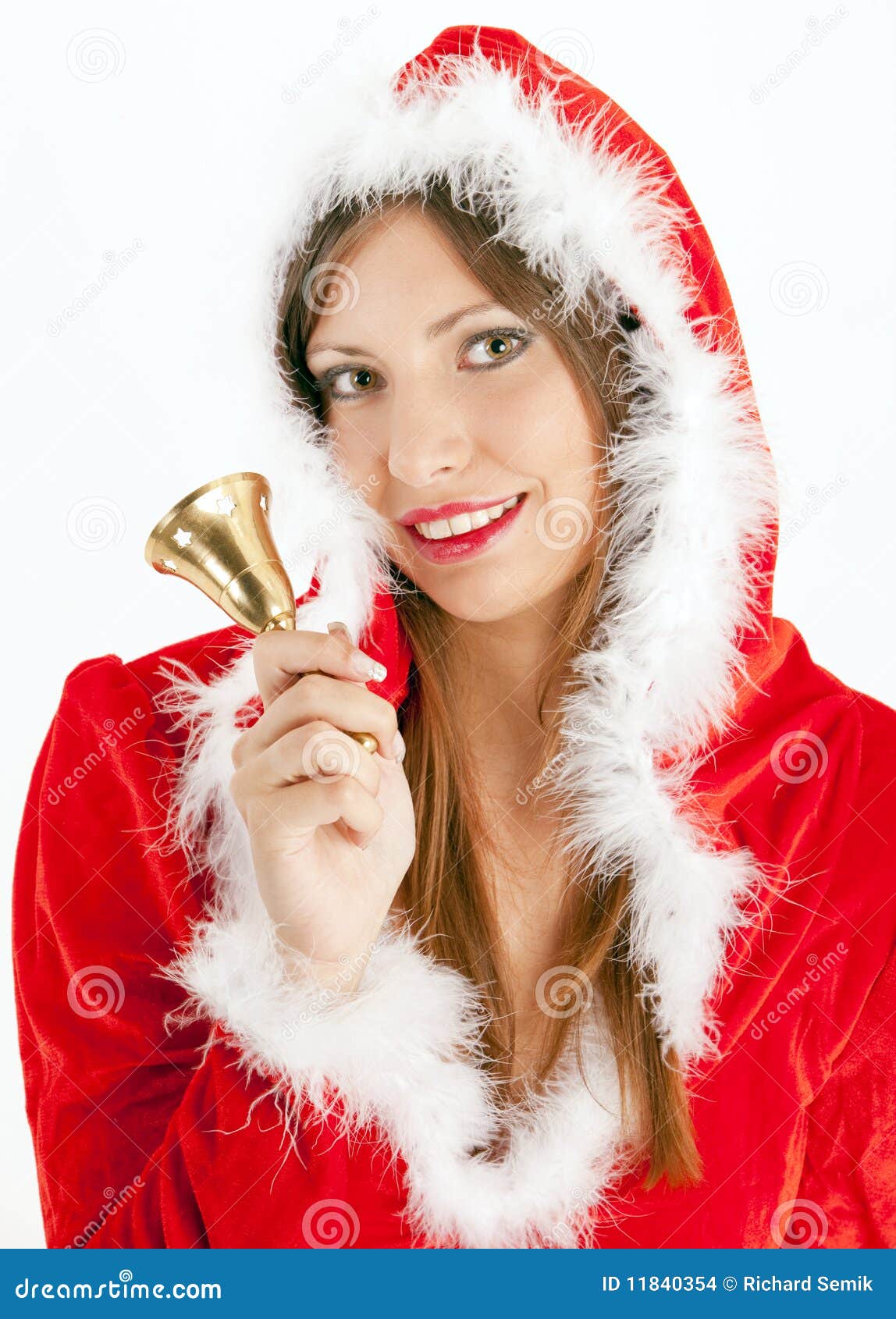 Female Santa Claus stock photo. Image of costume, alone - 11840354