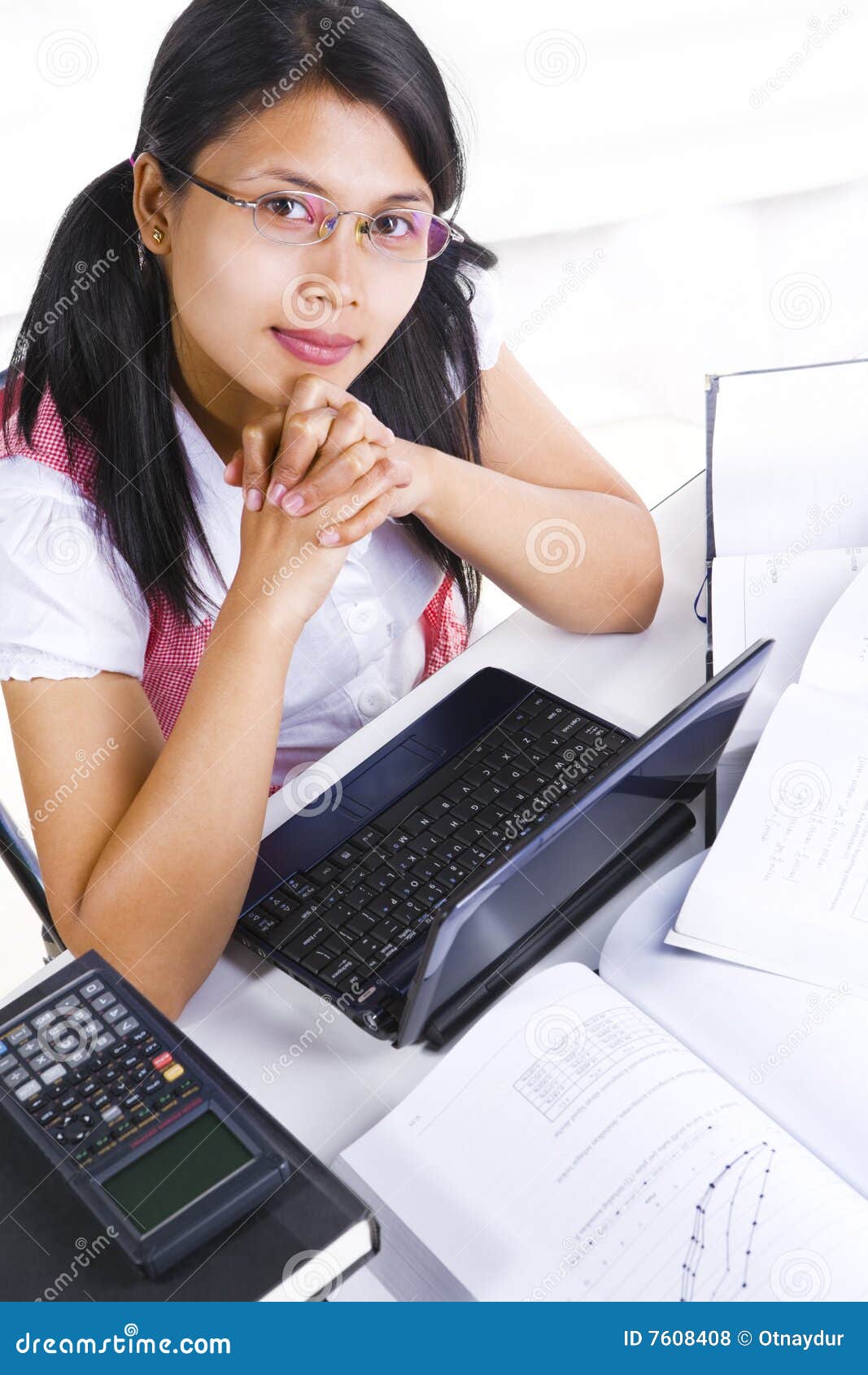 Female Scholar Looking at Camera Stock Photo - Image of thinking ...