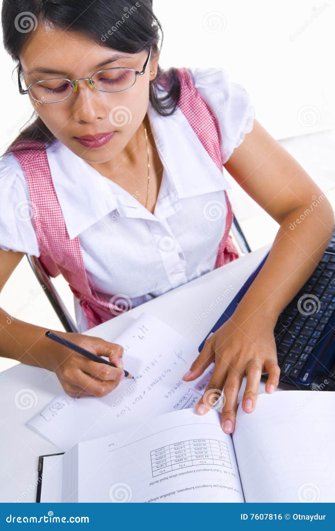Female Scholar Writing Mathematics Fomula Stock Photo - Image of ...