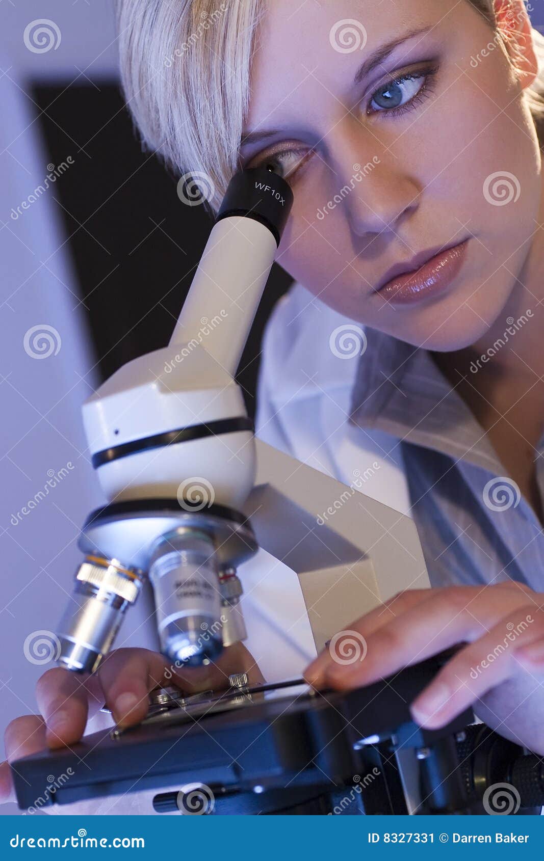 Female Scientific Research stock image. Image of blue - 8327331