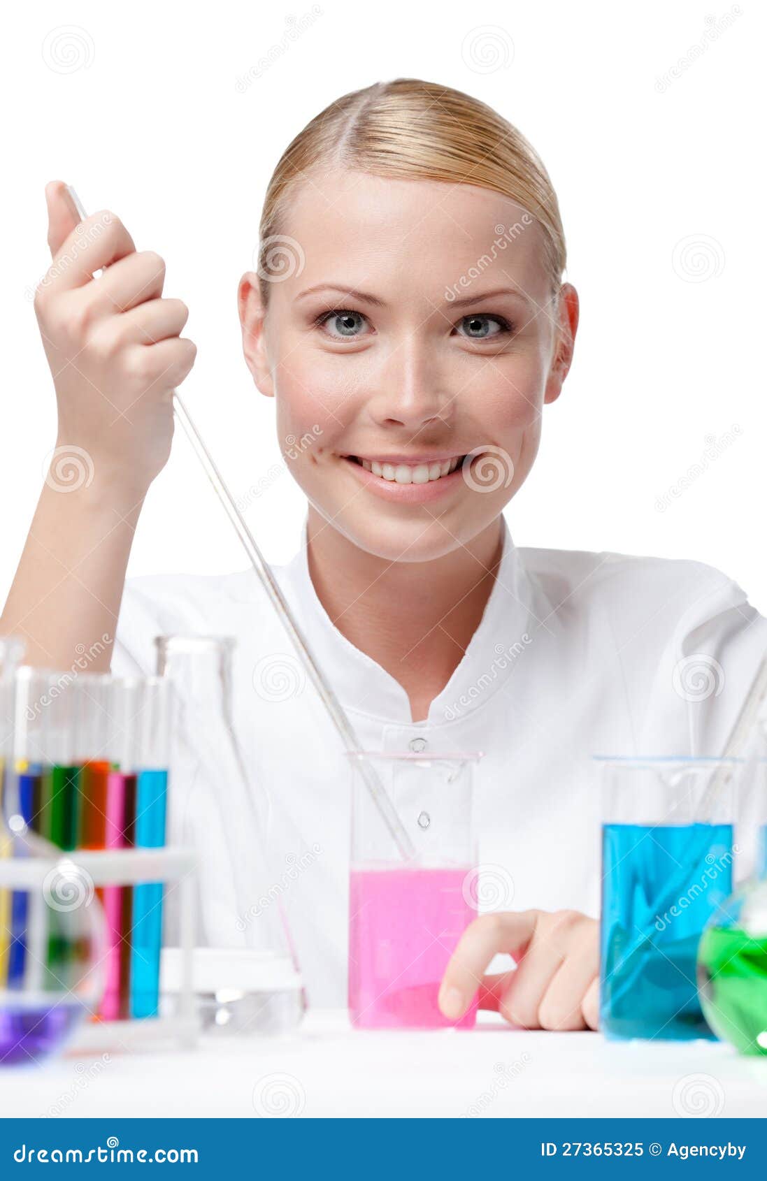 Female scientist stock image. Image of chemical, adult - 27365325
