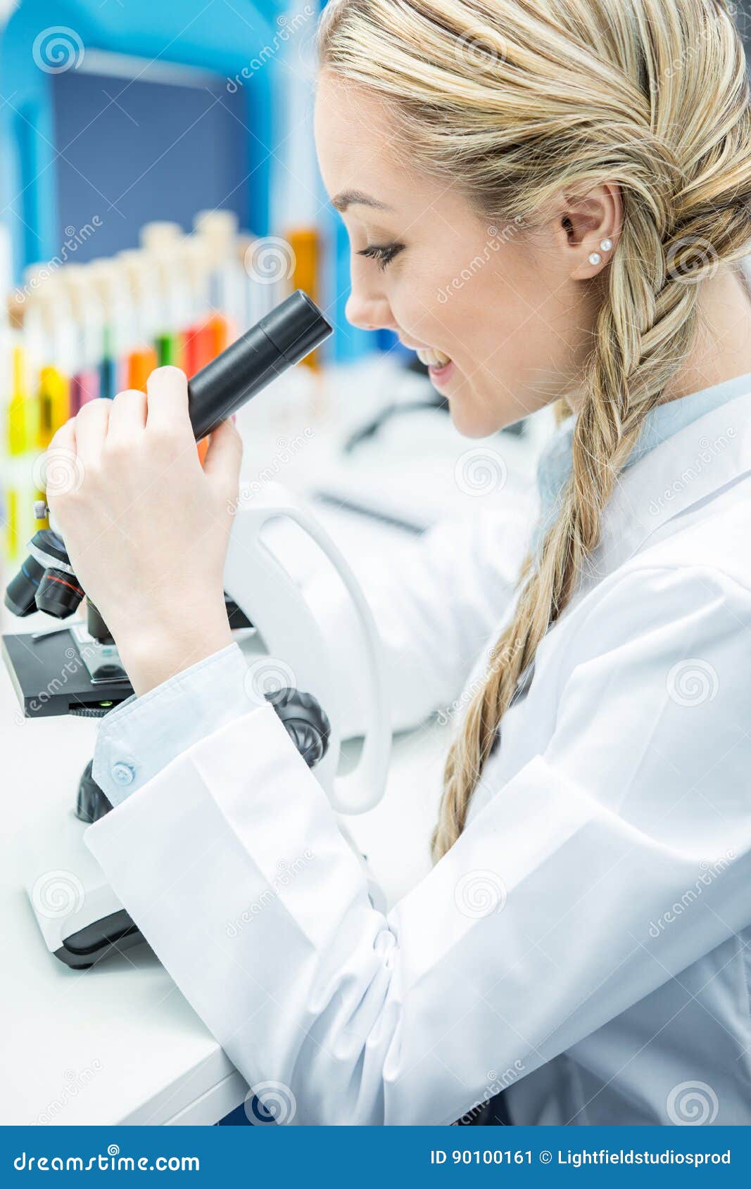 Female scientist in lab stock image. Image of expertise - 90100161