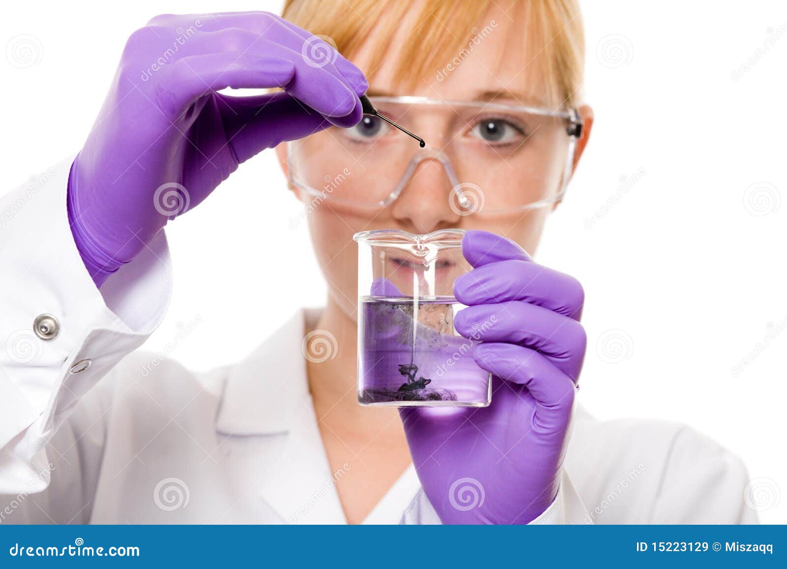 Female Scientist Makes Laboratory Tests, Isolated Stock Image - Image ... Female Scientist Makes Laboratory Tests, Isolated Stock Image - Image ...