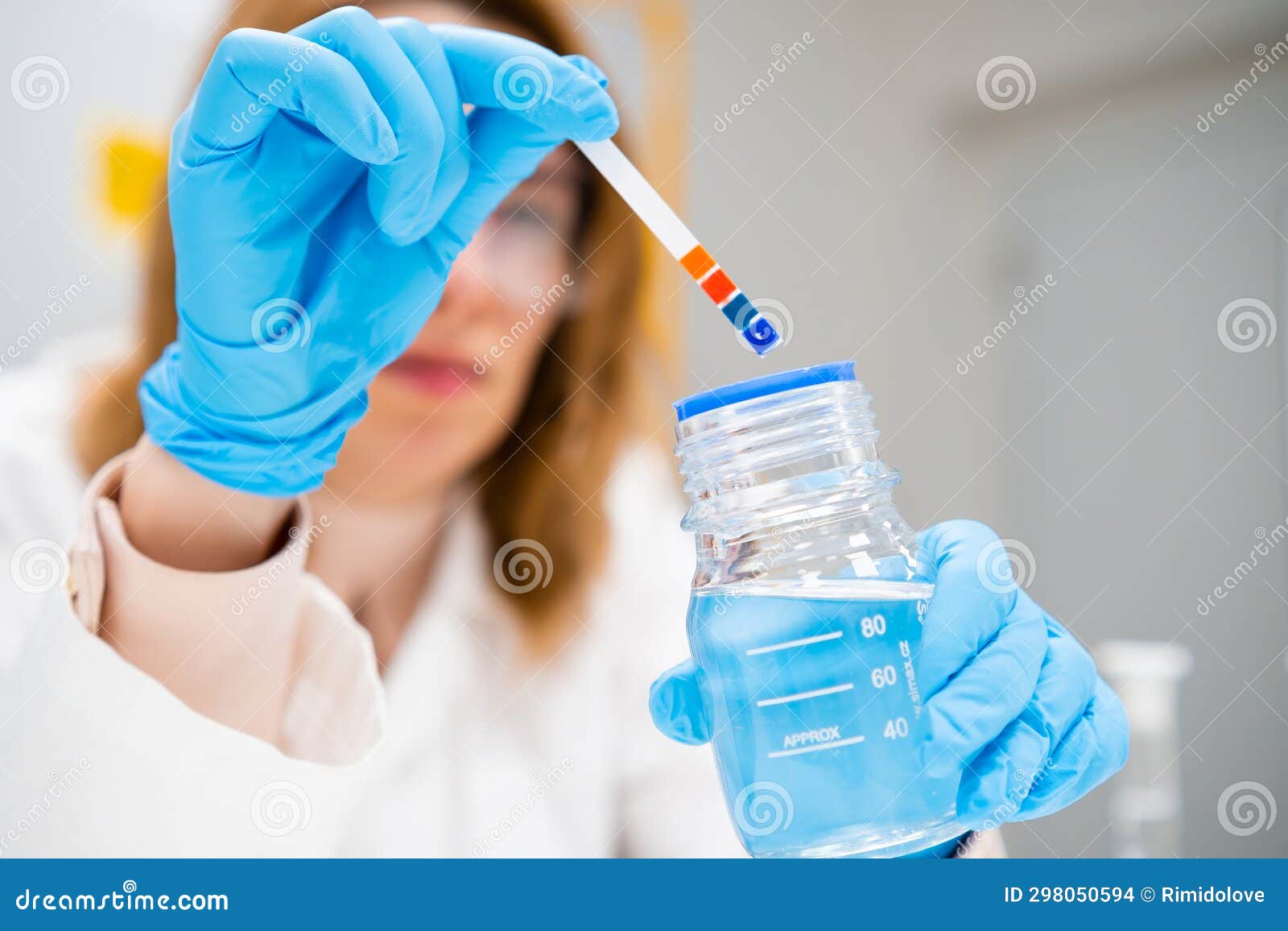A Scientist Measures Out A Chemical Substance On A Laboratory Scale ...