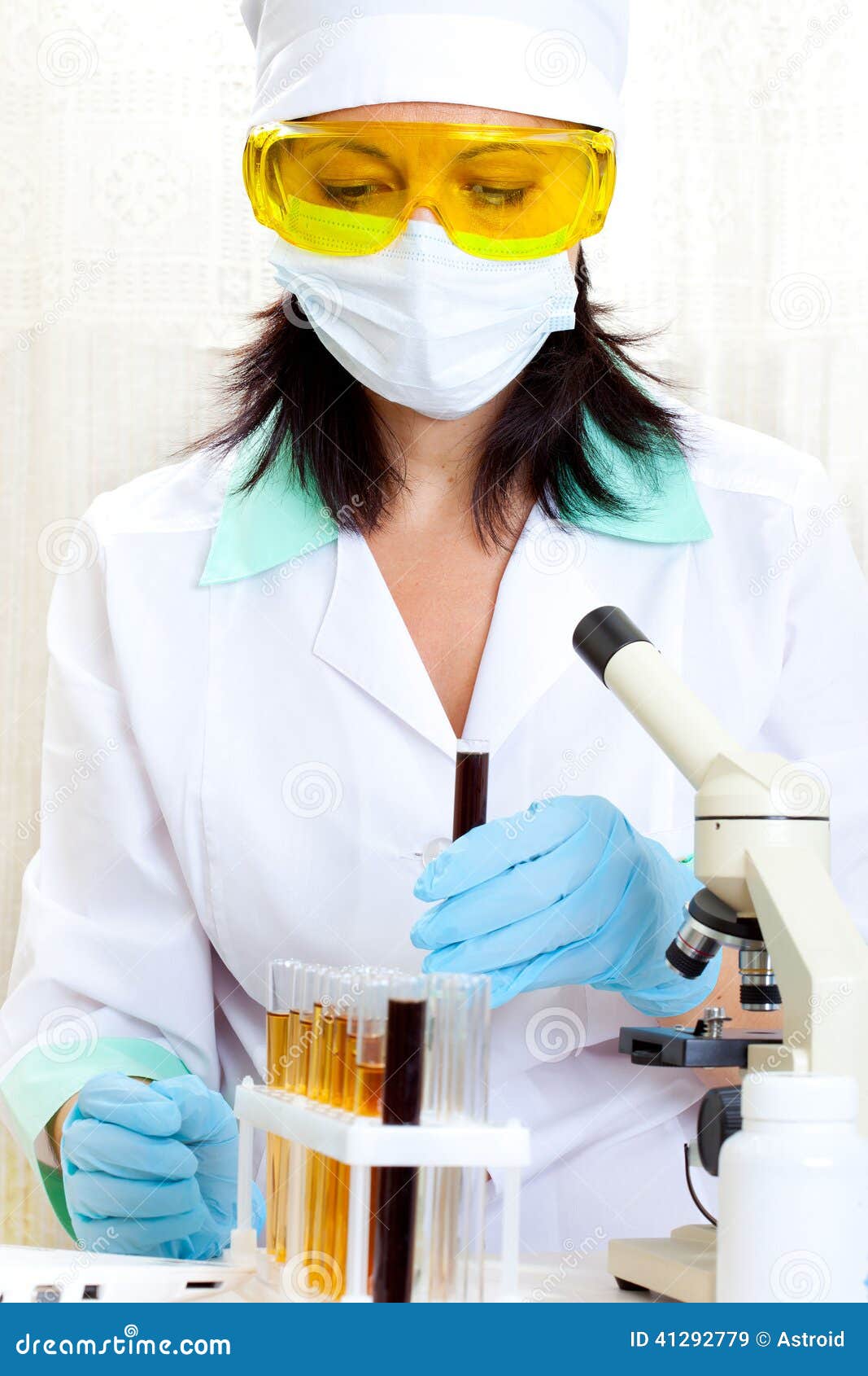 Female scientist stock image. Image of chemistry, pipette - 41292779