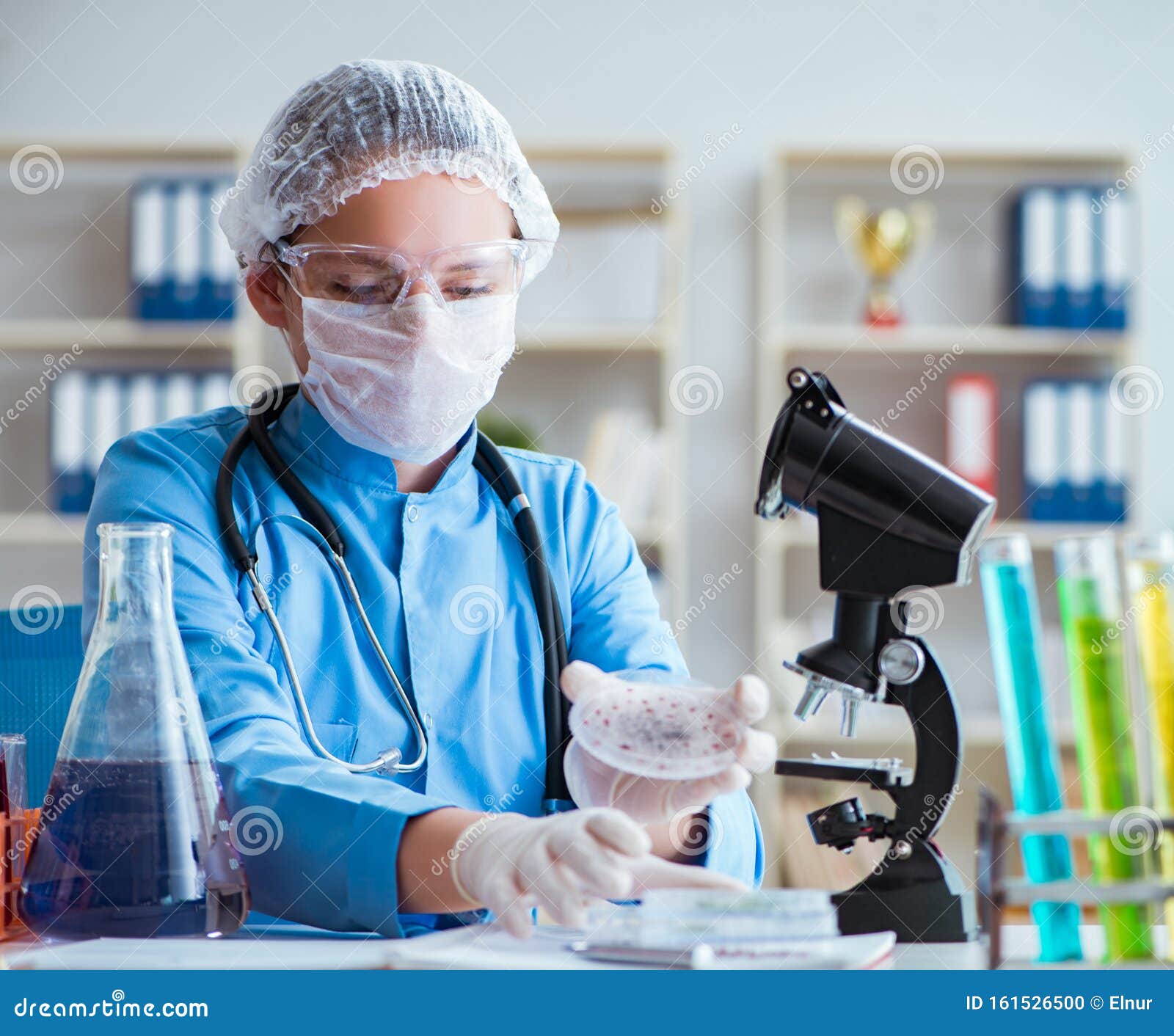Female Scientist Researcher Doing Experiments in Laboratory Stock Photo ...