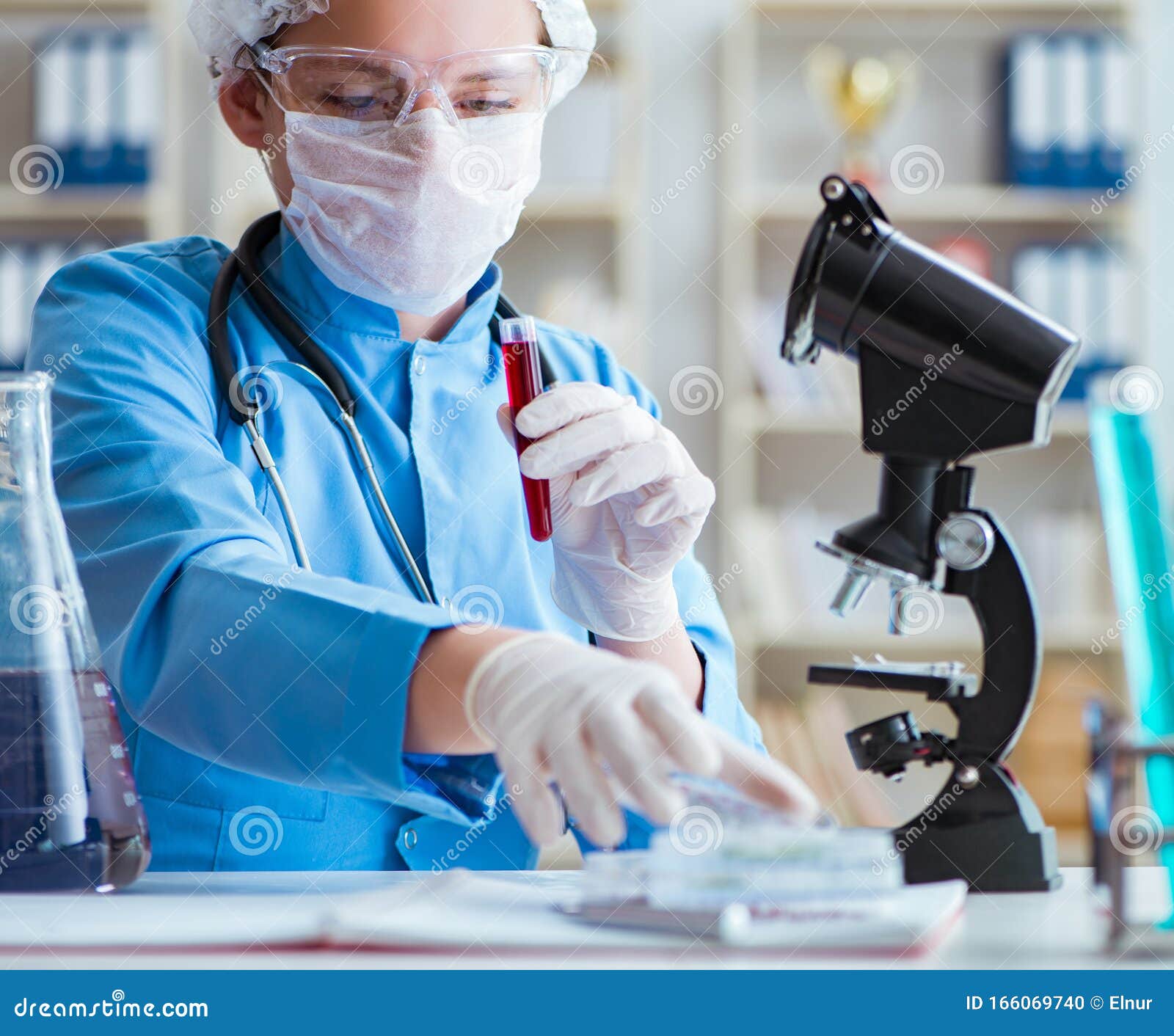 Female Scientist Researcher Doing Experiments in Laboratory Stock Photo ...