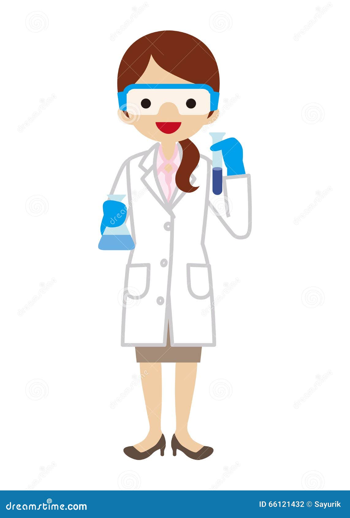 Female Scientist stock vector. Illustration of female - 66121432