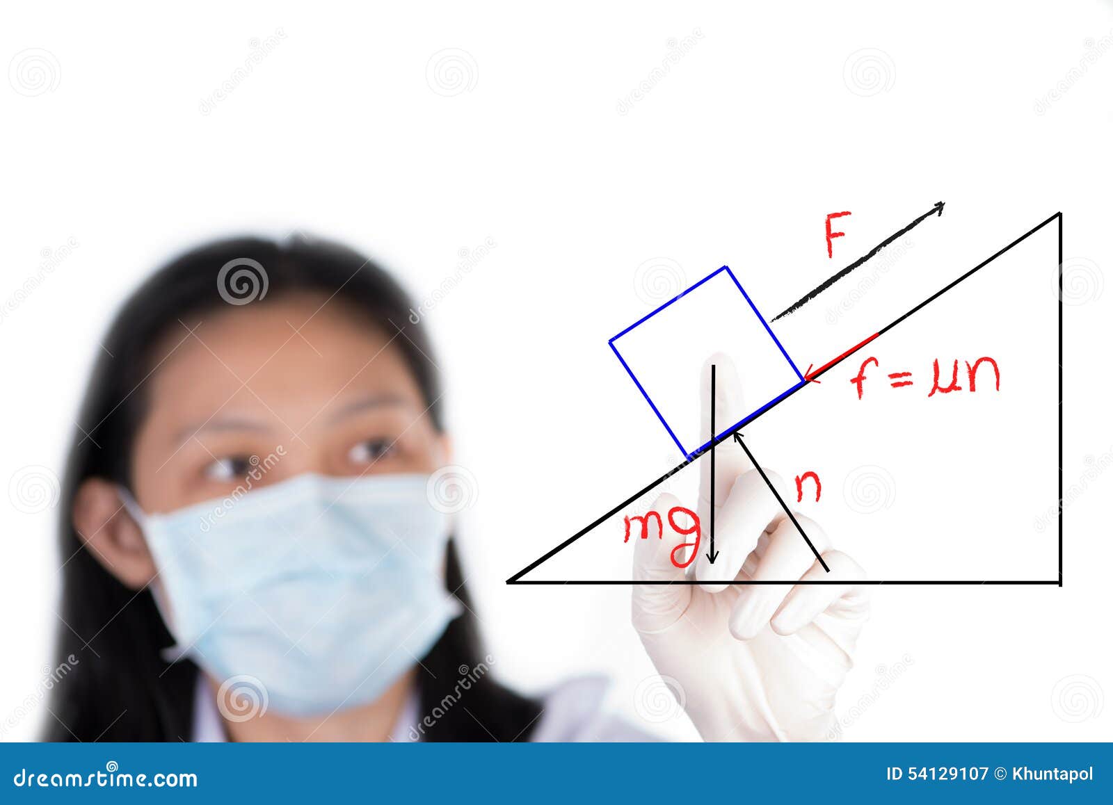 Female Scientist Touching the Screen in Fliction Force Concept Stock ...